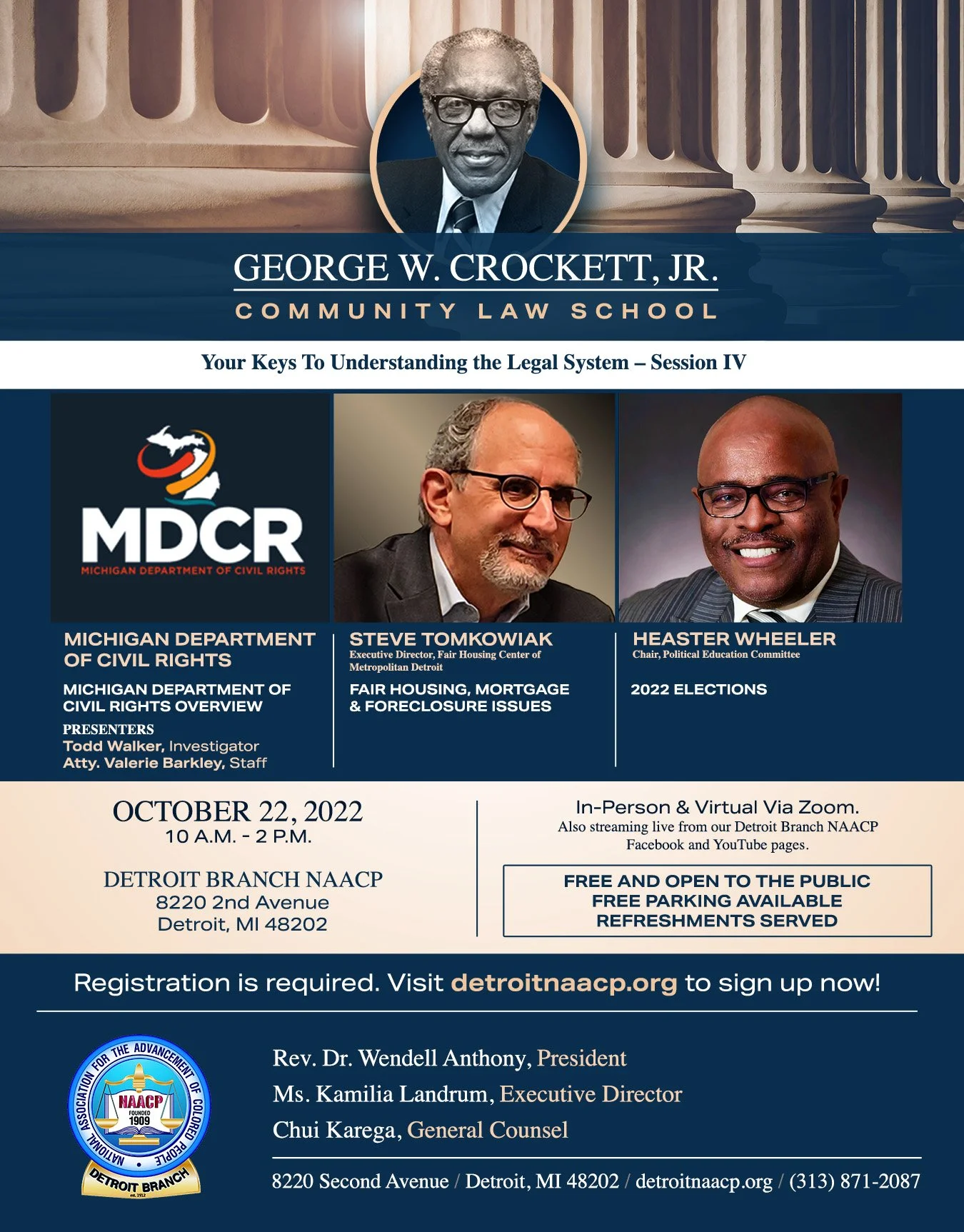 GEORGE W. CROCKETT, JR. COMMUNITY LAW SCHOOL - SESSION IV — NAACP ...