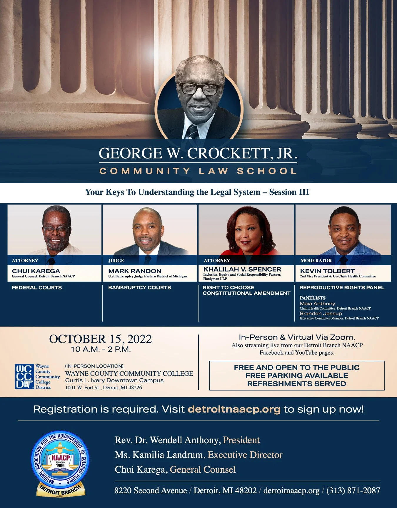 GEORGE W. CROCKETT, JR. COMMUNITY LAW SCHOOL - SESSION III — NAACP ...