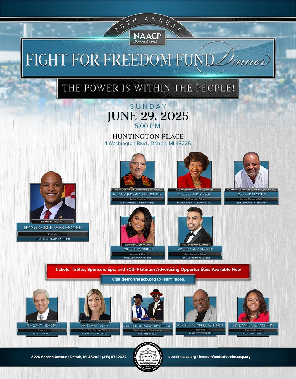 70th ANNUAL FIGHT FOR FREEDOM FUND DINNER — NAACP Detroit Branch