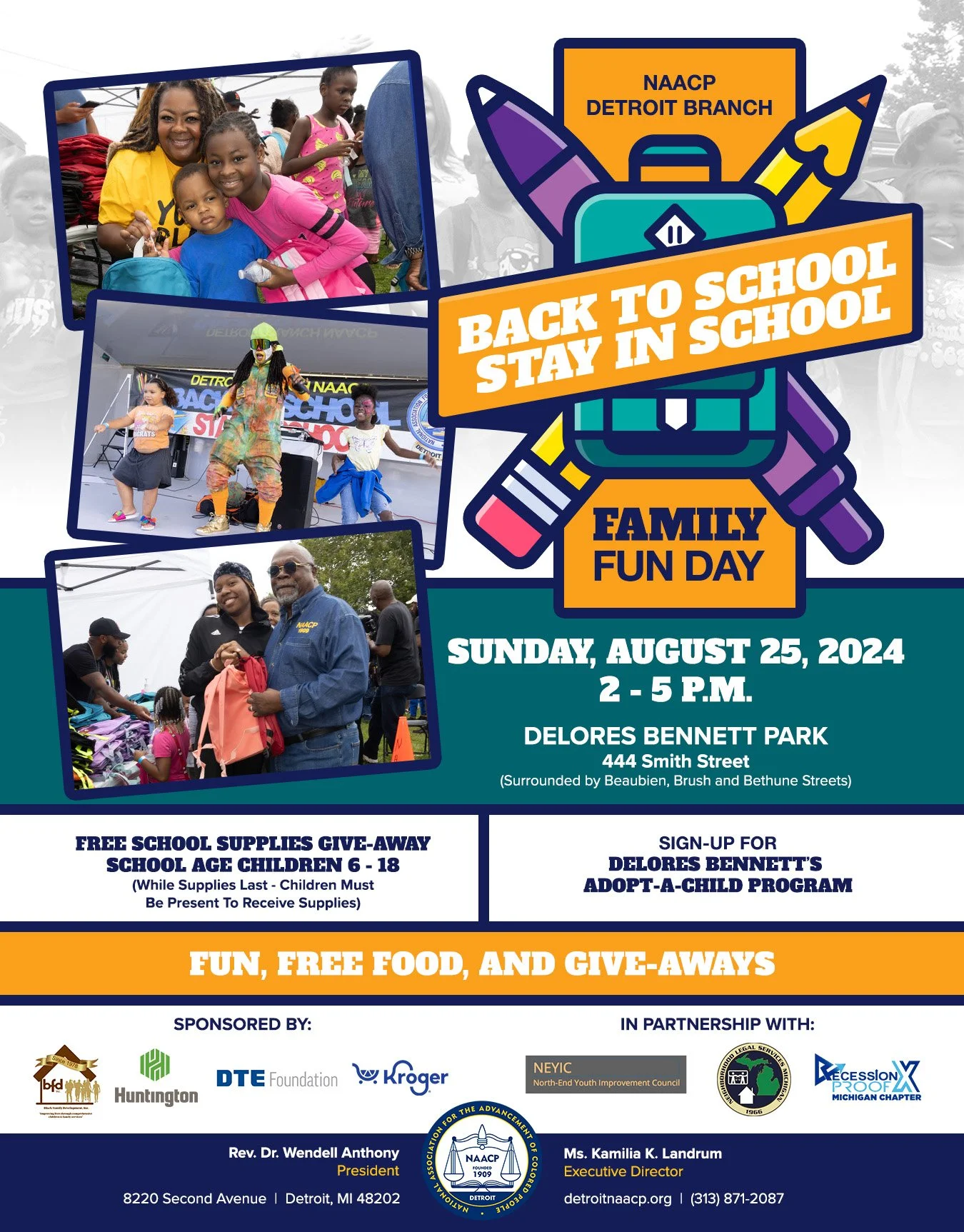 BACK TO SCHOOL STAY IN SCHOOL FAMILY FUN DAY — NAACP Detroit Branch
