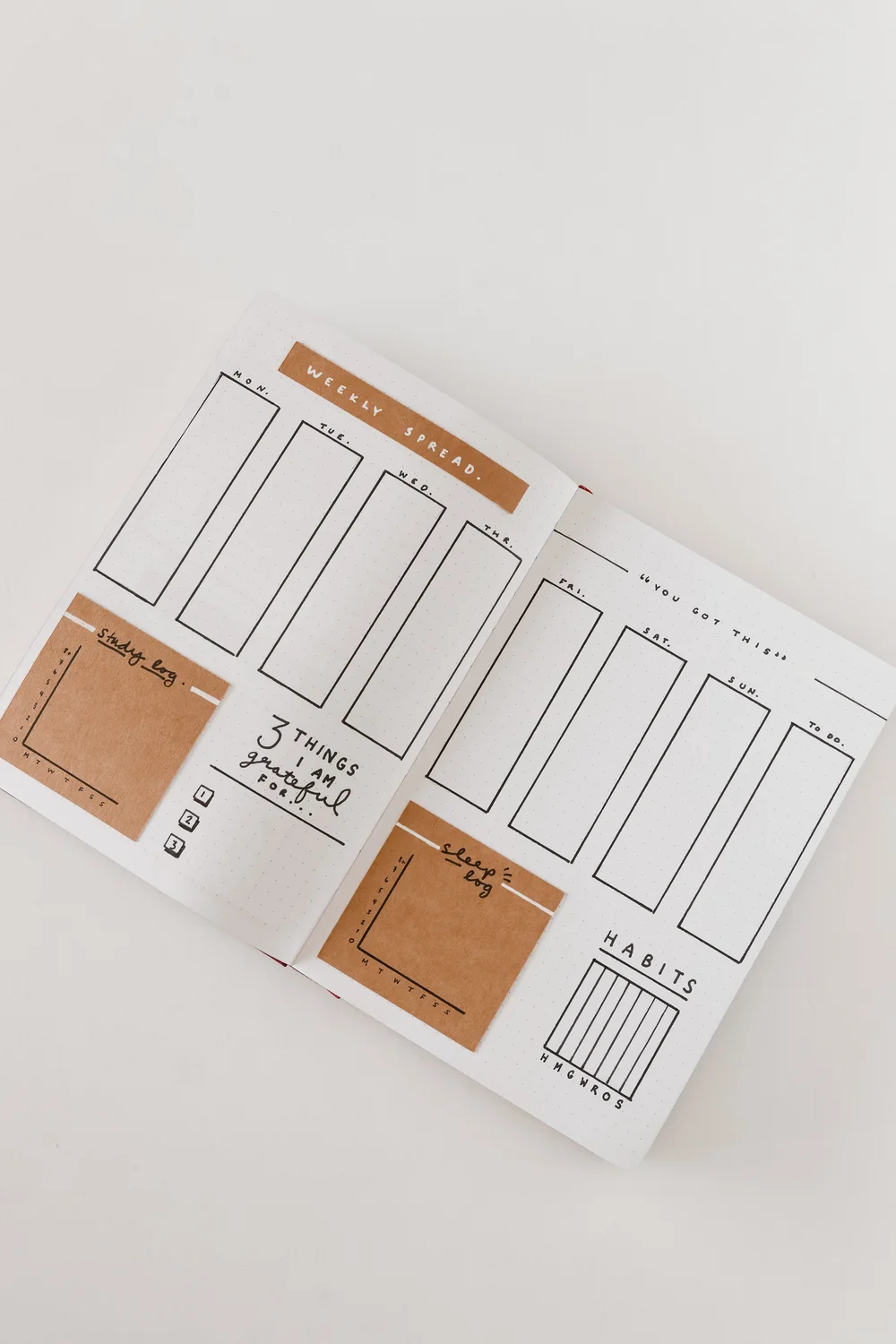 STUDENT BULLET JOURNAL SPREADS — CAITLIN DA SILVA