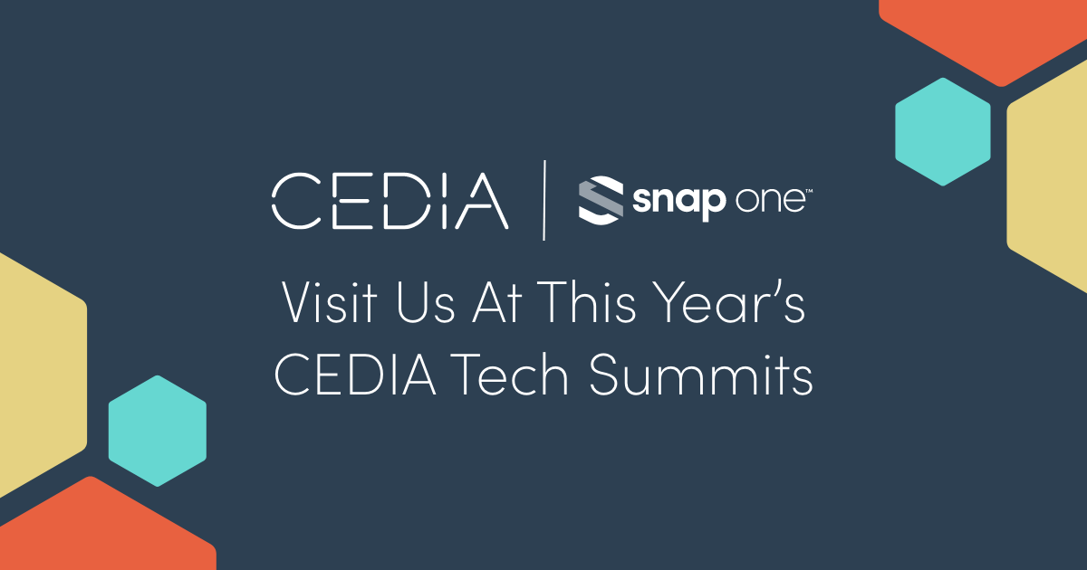 CEDIA Tech Summit: Alpharetta & Charlotte | May 14 & 16 — Snap One Events | Virtual & In-Person ...