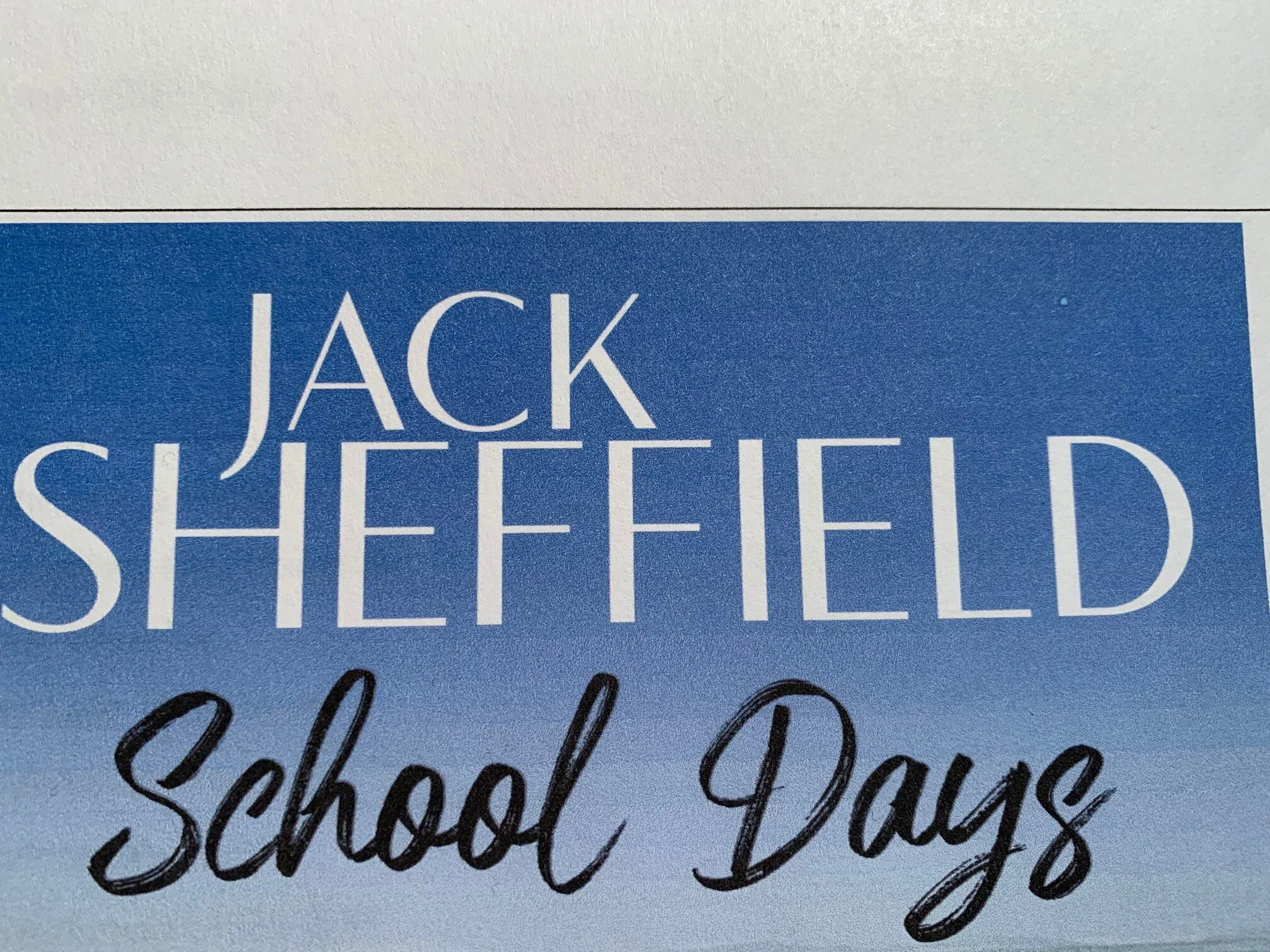 Blog 2 — JACK SHEFFIELD Yorkshire Author