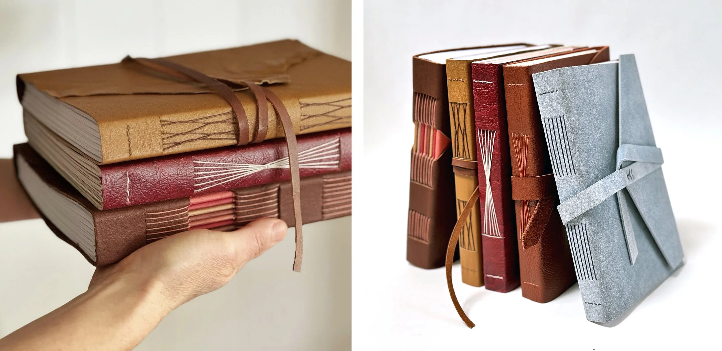 Wrap-around leather journals (with closure) — Shelbyville