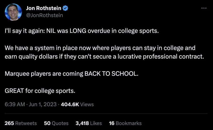 The Future of College Sports: NIL Meets Tech — Grant Sapkin