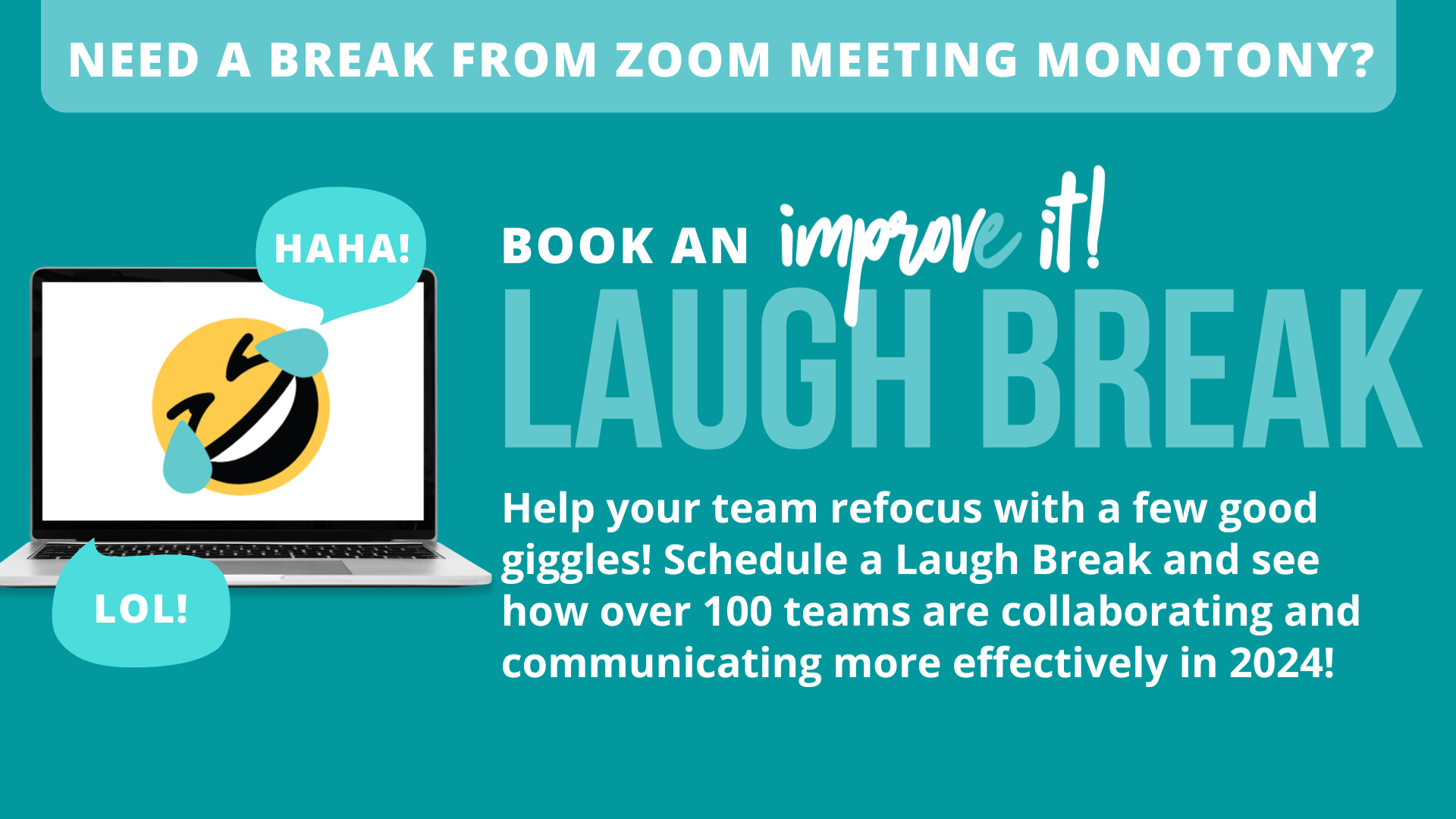 Laugh Break | Team Building Workshops and Events | Improve it!