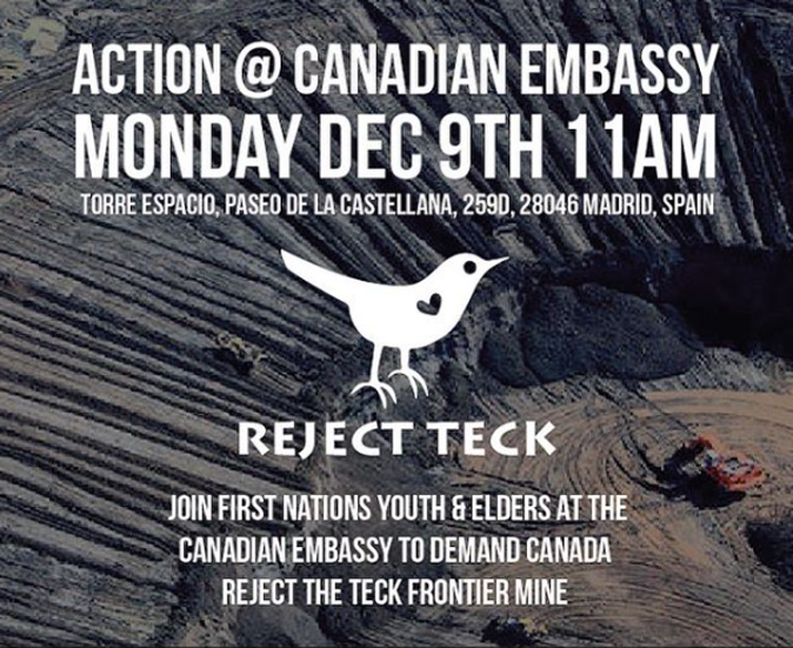 COP25 Actions: First Nations Youth & Elders Demand Canada Reject Teck ...