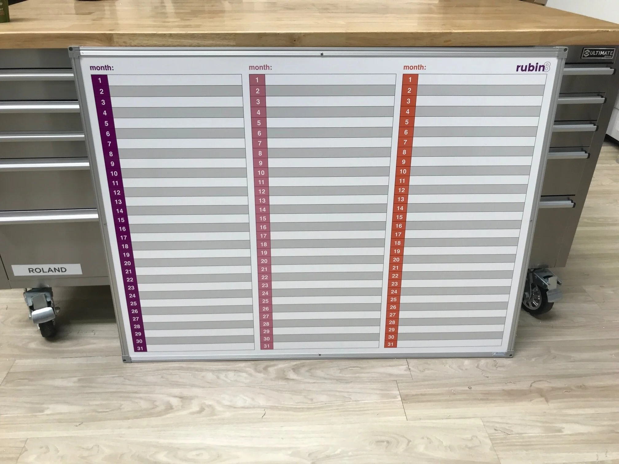 Custom Yearly Calendar Whiteboard — Branded Whiteboards - Whiteboards ...