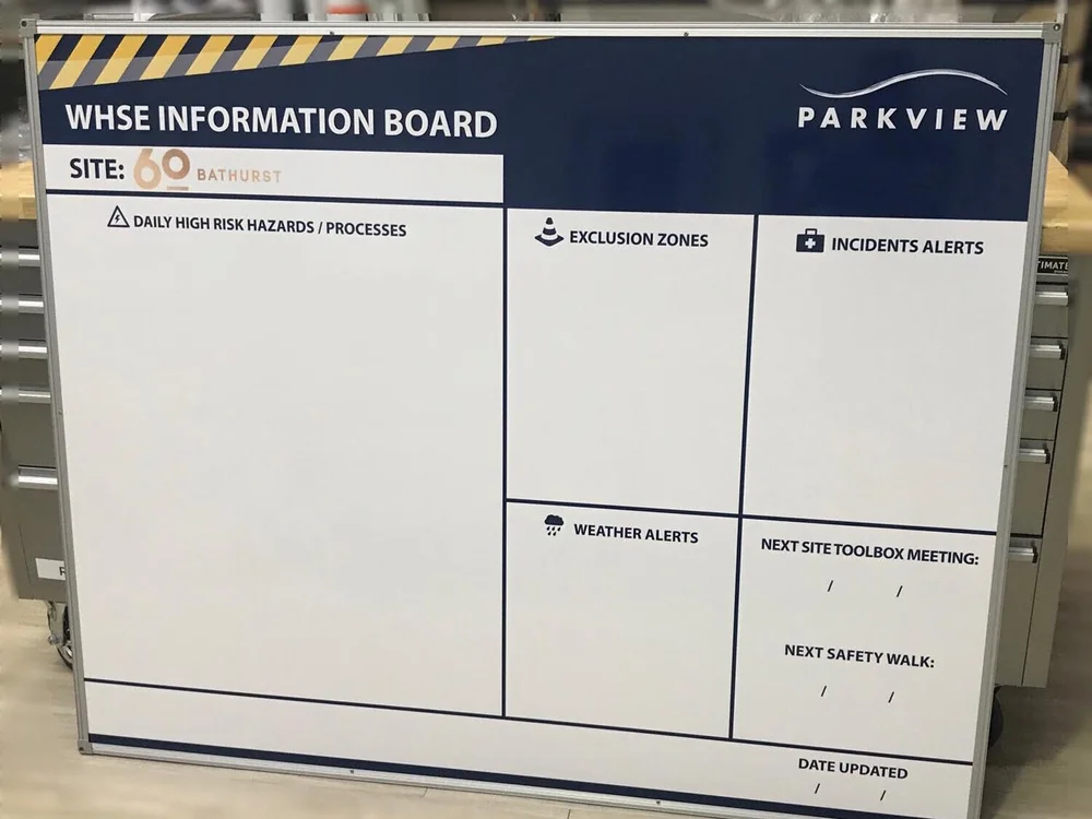 Safe Work Whiteboards — Branded Whiteboards - Whiteboards Your Way