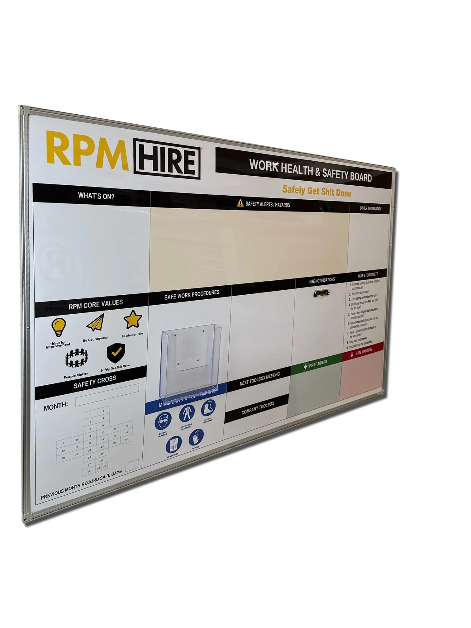 Safety, Construction Site Planning and Prestart Whiteboards — Branded ...