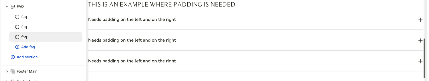 Solved: How to Add Side Padding to A Website Section in Shopify Backend — custodian content®