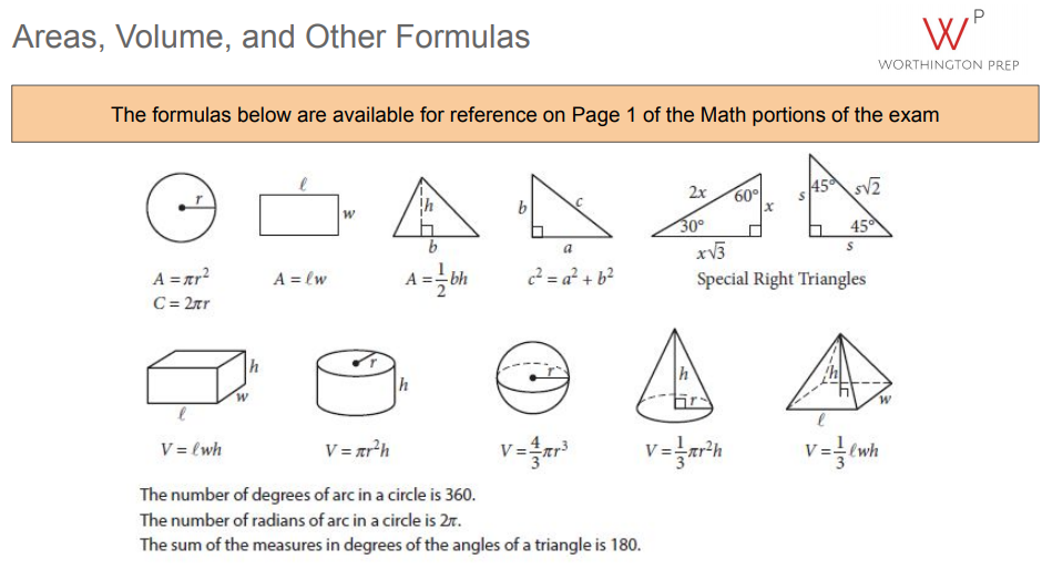 Sat Math Formulas Quick Reference Sheet Printable Pdf Download Gambaran