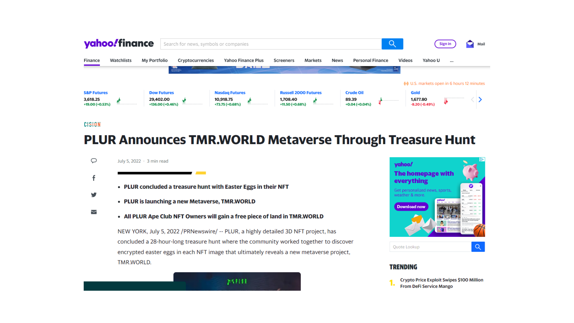 PLUR NFT — DIFY Singapore – Blockchain PR & Marketing Agency