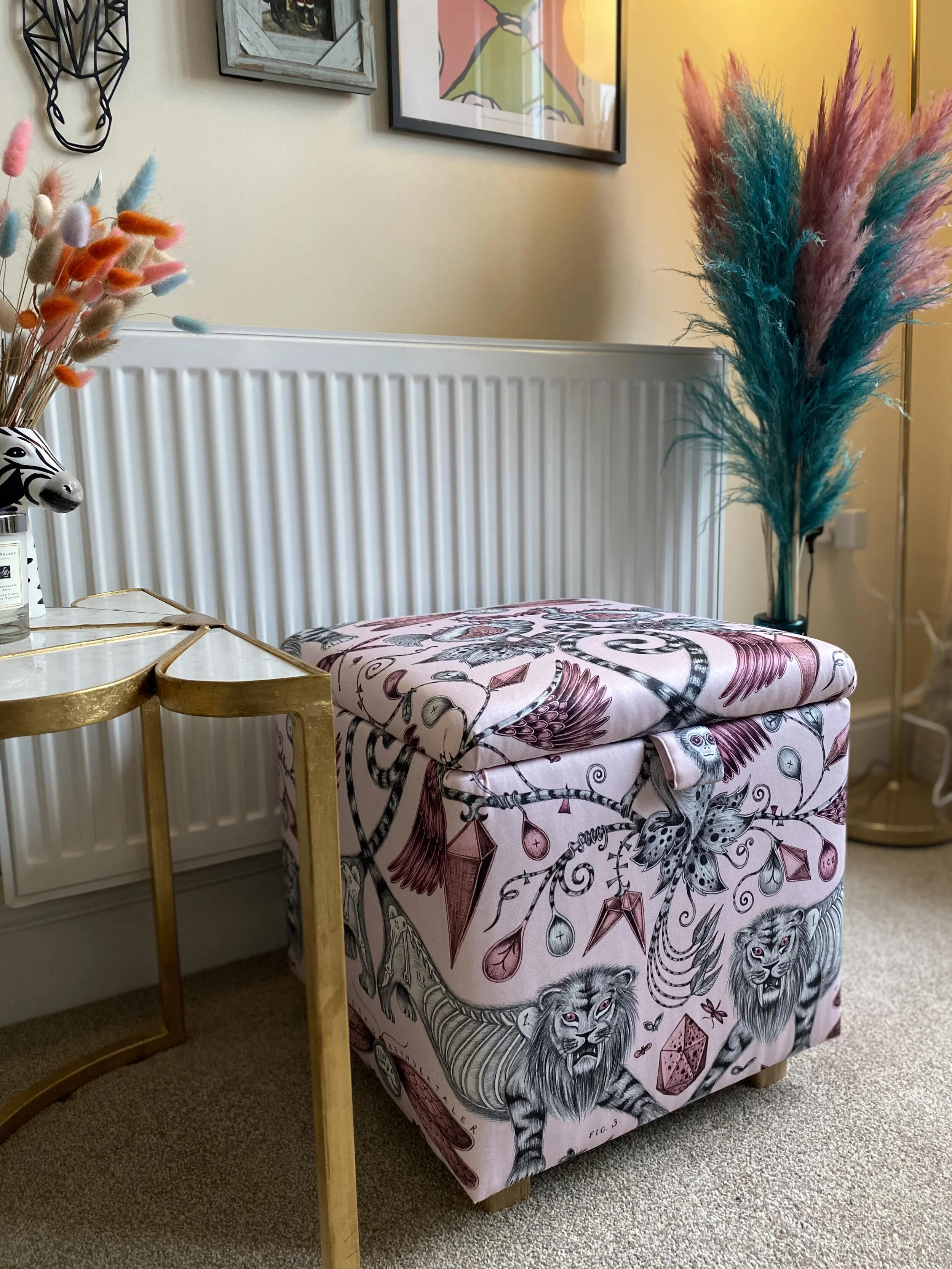 Dressing Table Pouffe in Emma J Shipley — Sparrow & Plumb Furniture ...