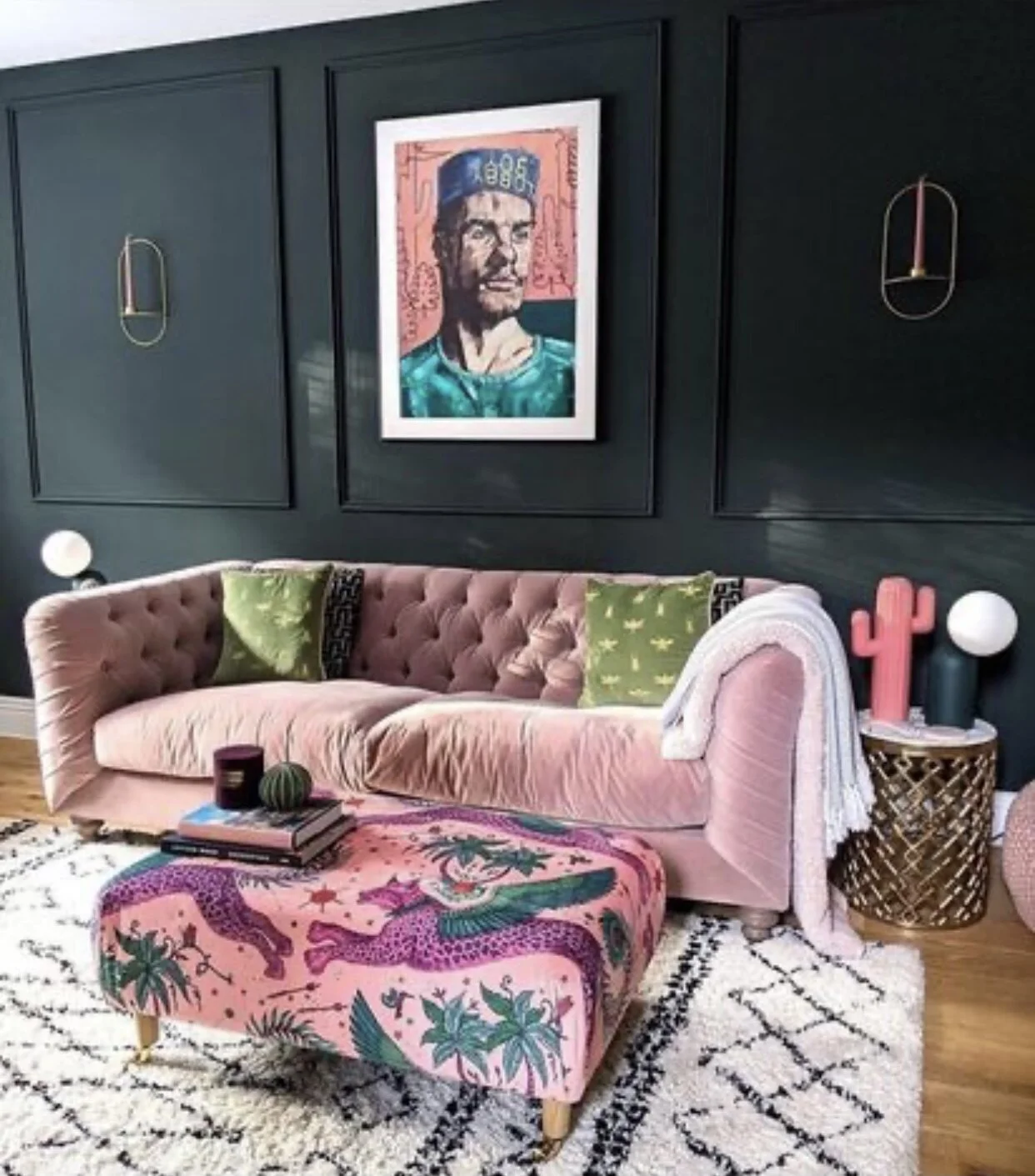 Velvet Abstract Coffee Table — Sparrow & Plumb Furniture, Ottomans and ...