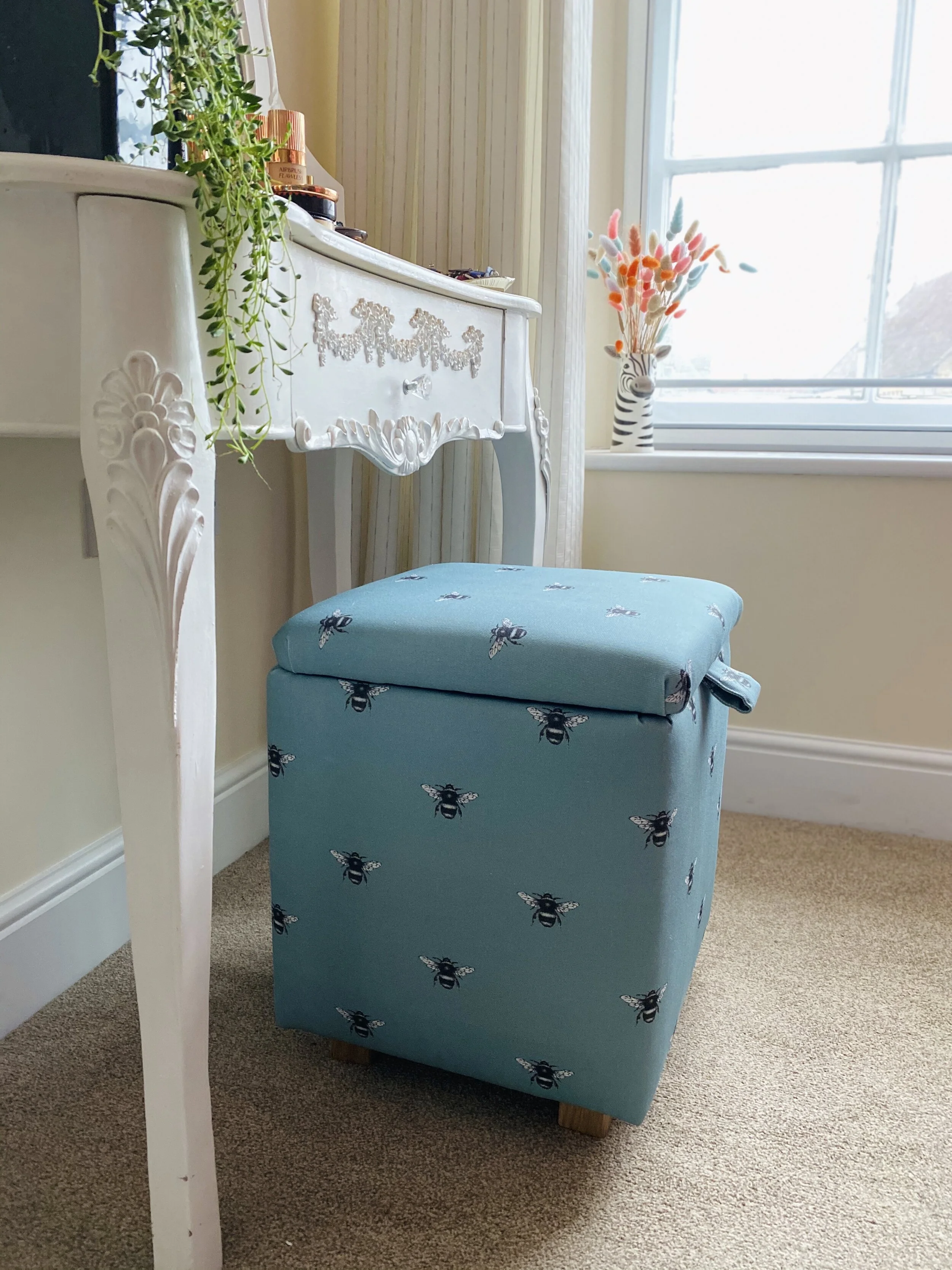 Dressing Table Pouffe in Emma J Shipley — Sparrow & Plumb Furniture ...