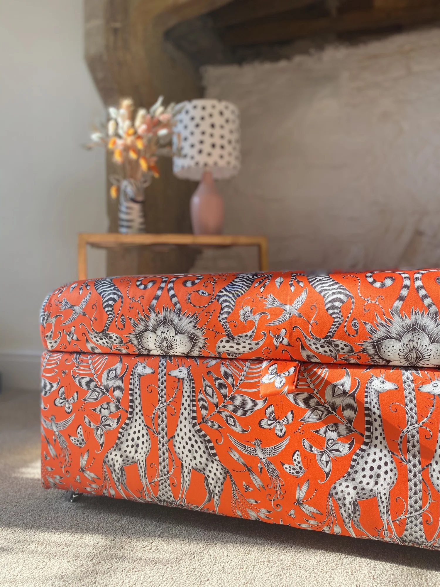 Coffee Table Footstool with Storage in Emma J Shipley Amazon — Sparrow ...