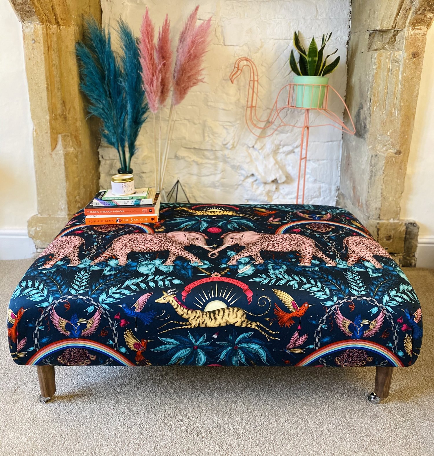 Coffee Table Footstool with Storage in Emma J Shipley Amazon — Sparrow ...