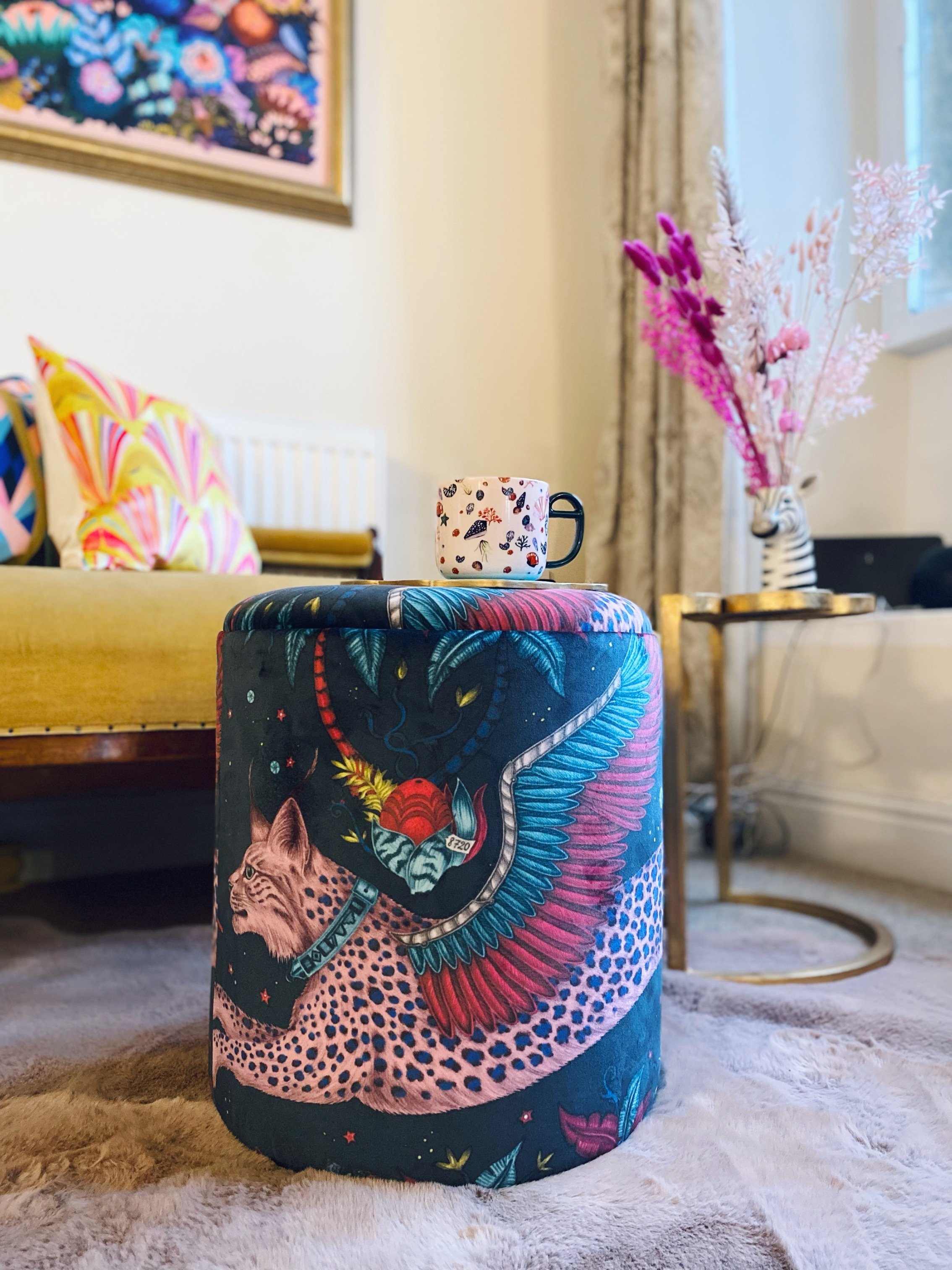 Dressing Table Pouffe in Emma J Shipley — Sparrow & Plumb Furniture ...