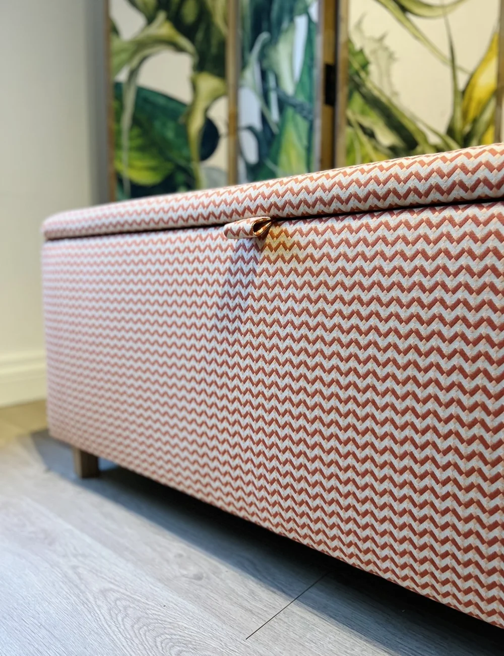 Coffee Table Footstool with Storage in Pampas Weave — Sparrow & Plumb ...