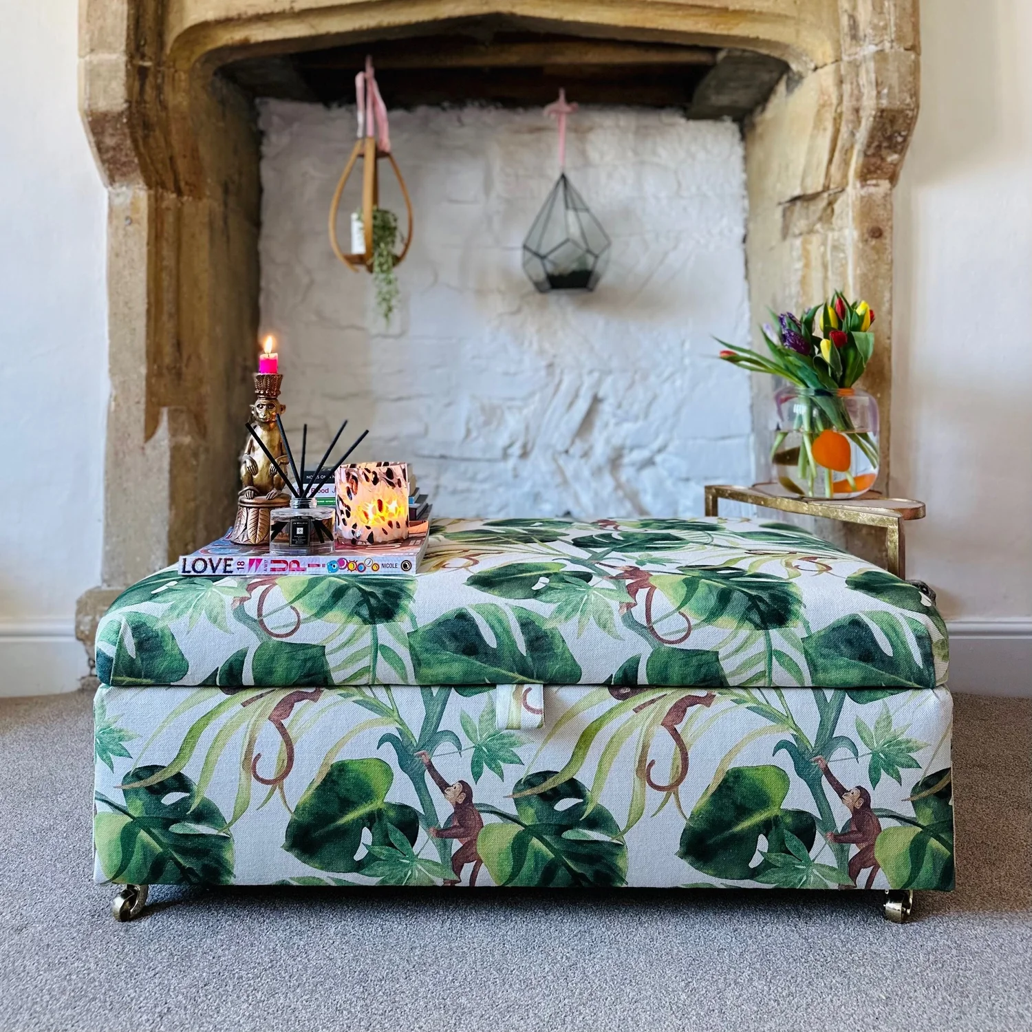 Coffee Table Footstool with Storage in Linwood Maypole — Sparrow ...