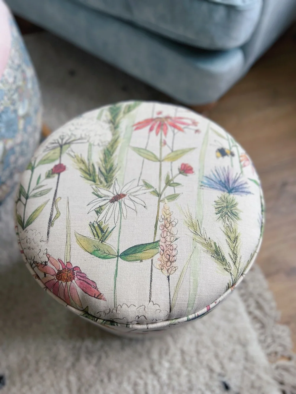 Dressing Table Pouffe in William Morris Willow Bough — Sparrow & Plumb ...