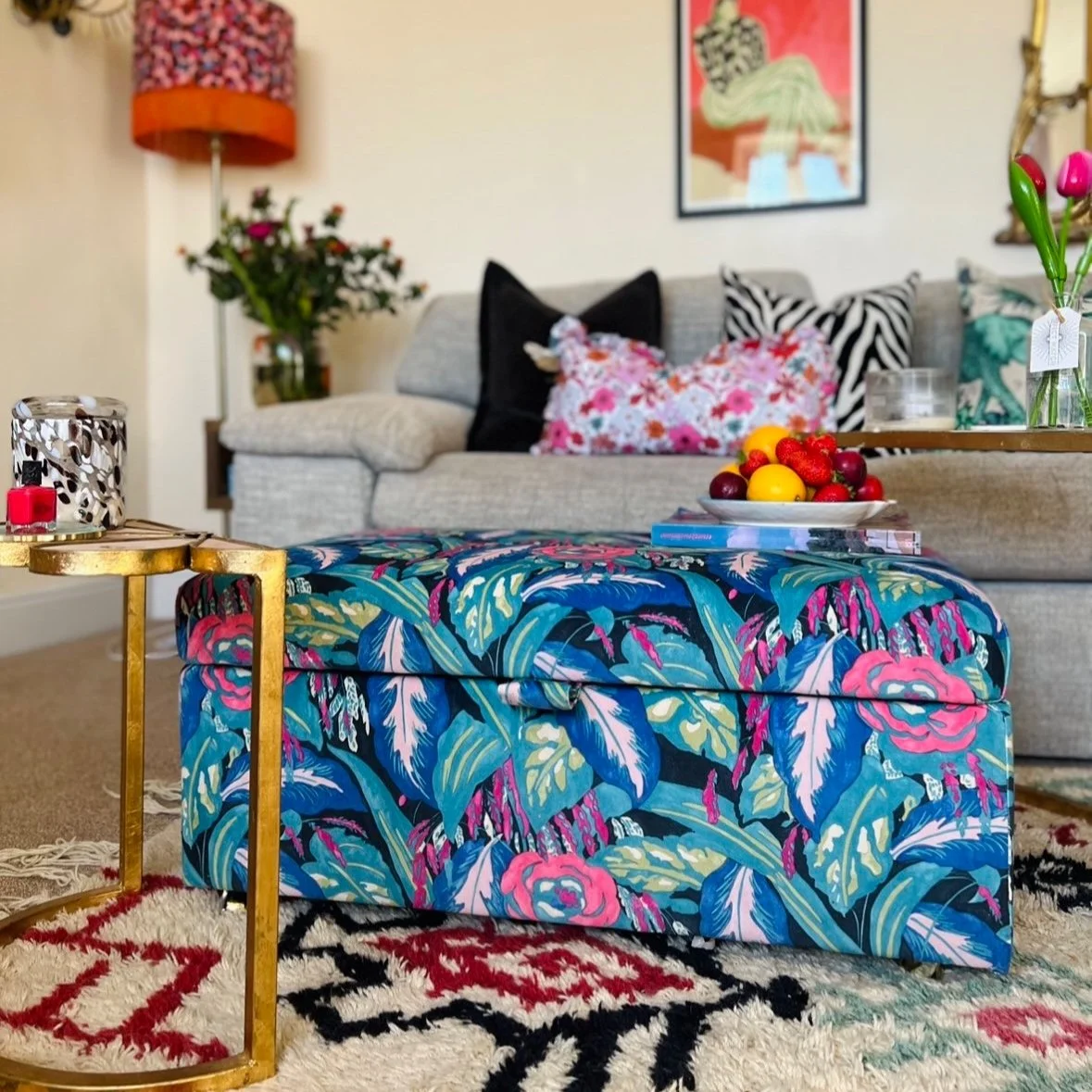 Coffee Table Footstool in Emma Shipley — Sparrow & Plumb Furniture ...