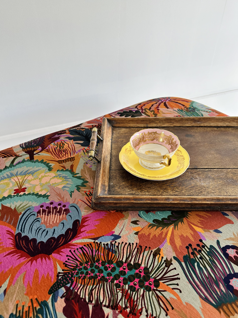 Dressing Table Pouffe in William Morris Willow Bough — Sparrow & Plumb ...