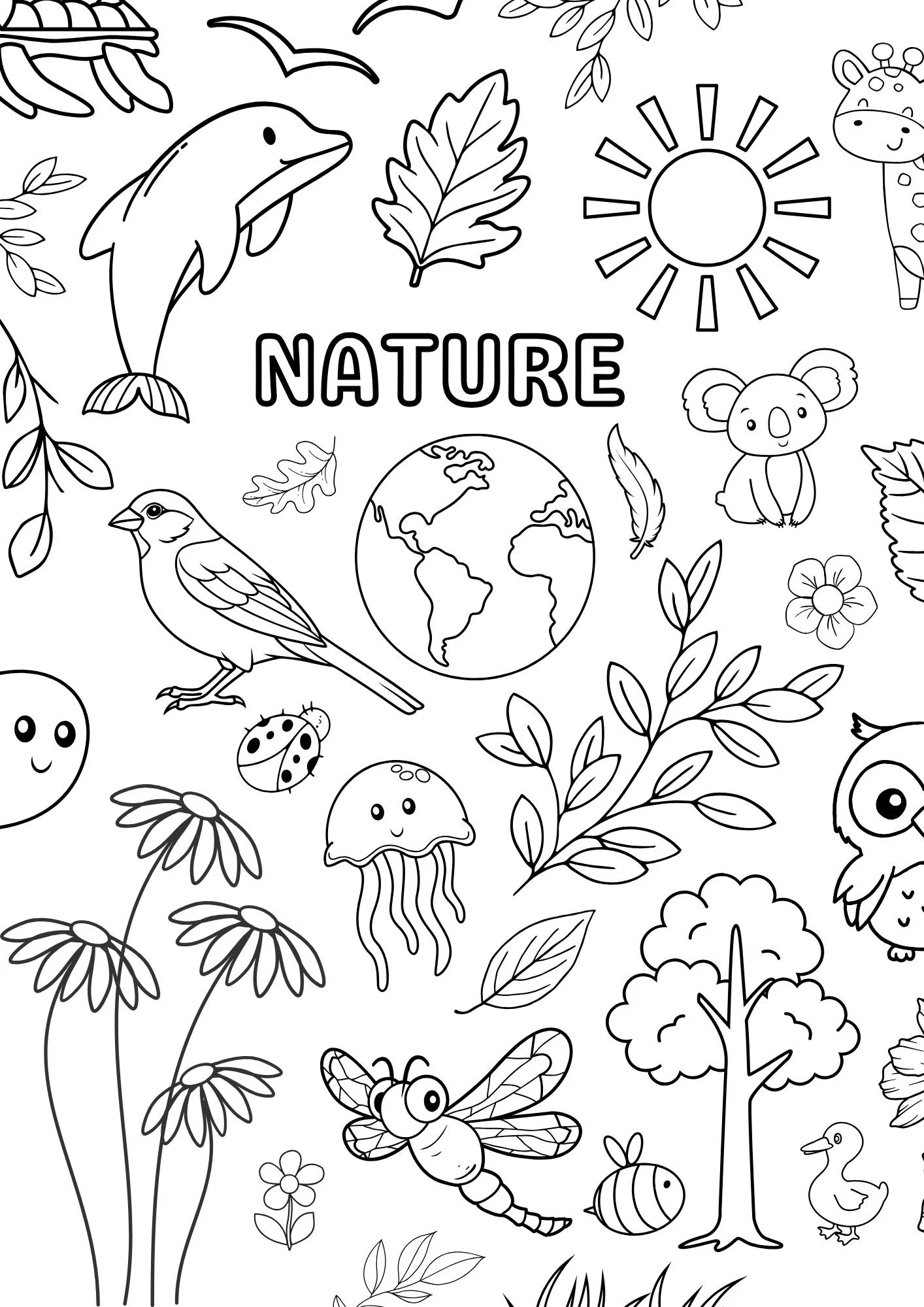 Nature Colouring Pages [Free Download] — My Mountains and Me