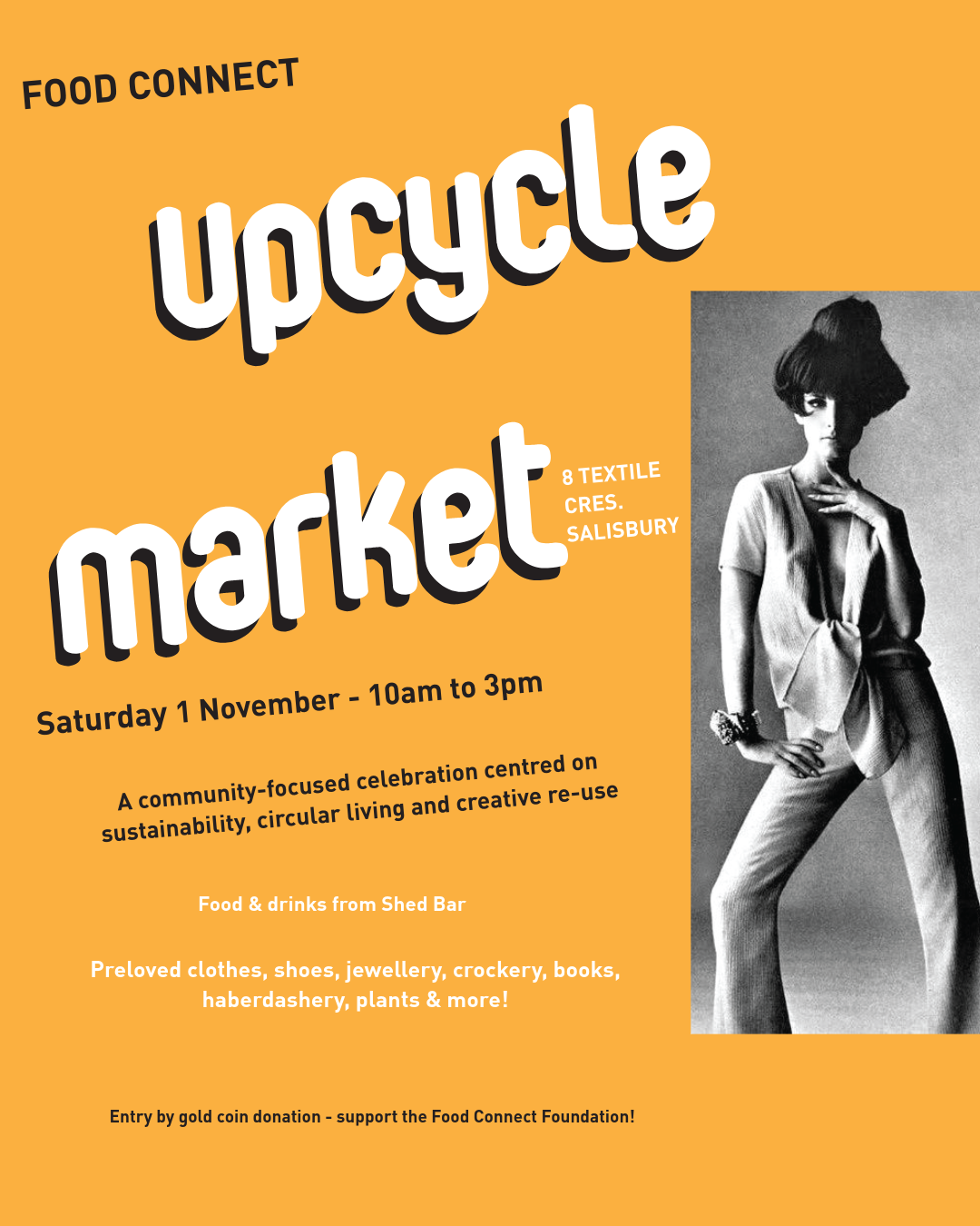 UPCYCLE preloved fashion market — Food Connect Shed