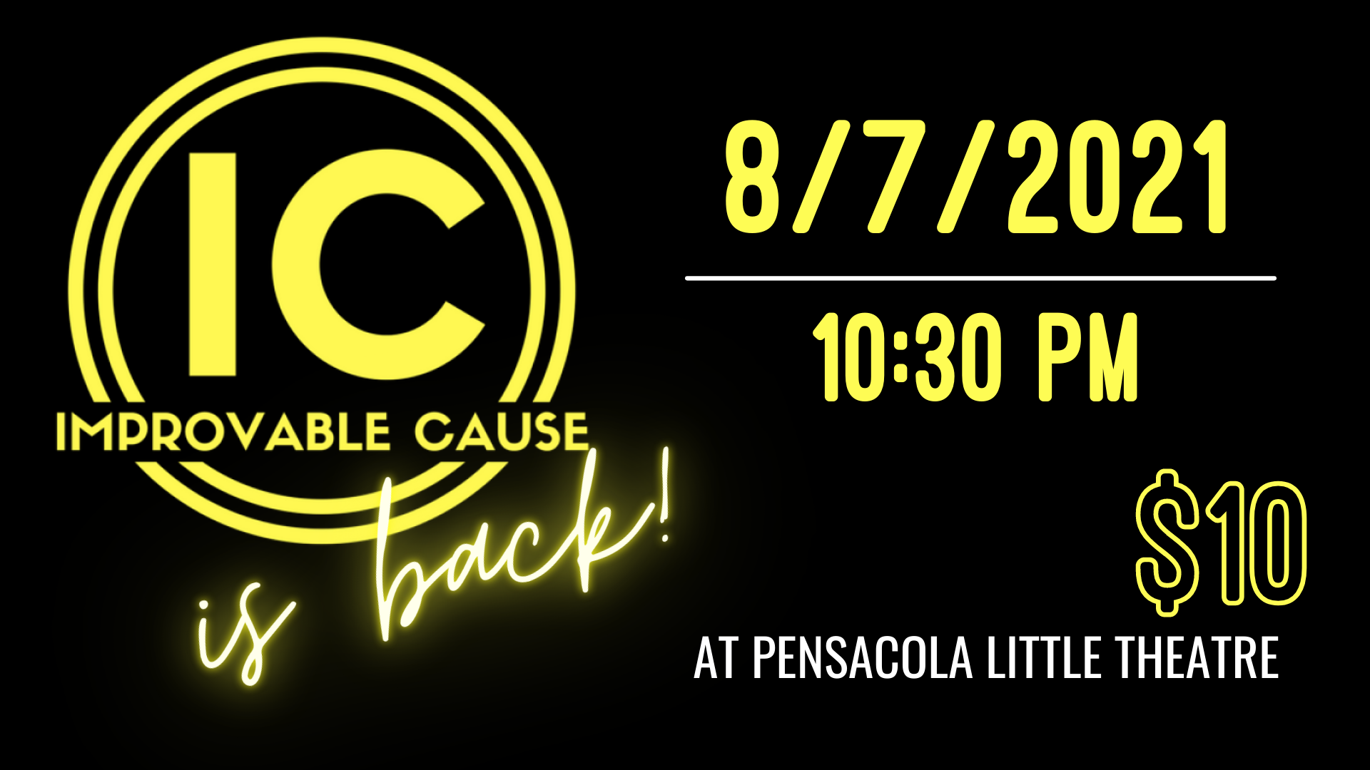 IMPROVable Cause at PLT — Pensacola Little Theatre