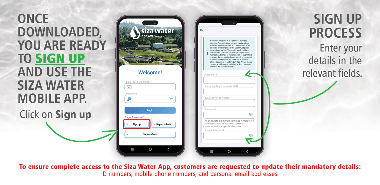 Mobile App — Siza Water