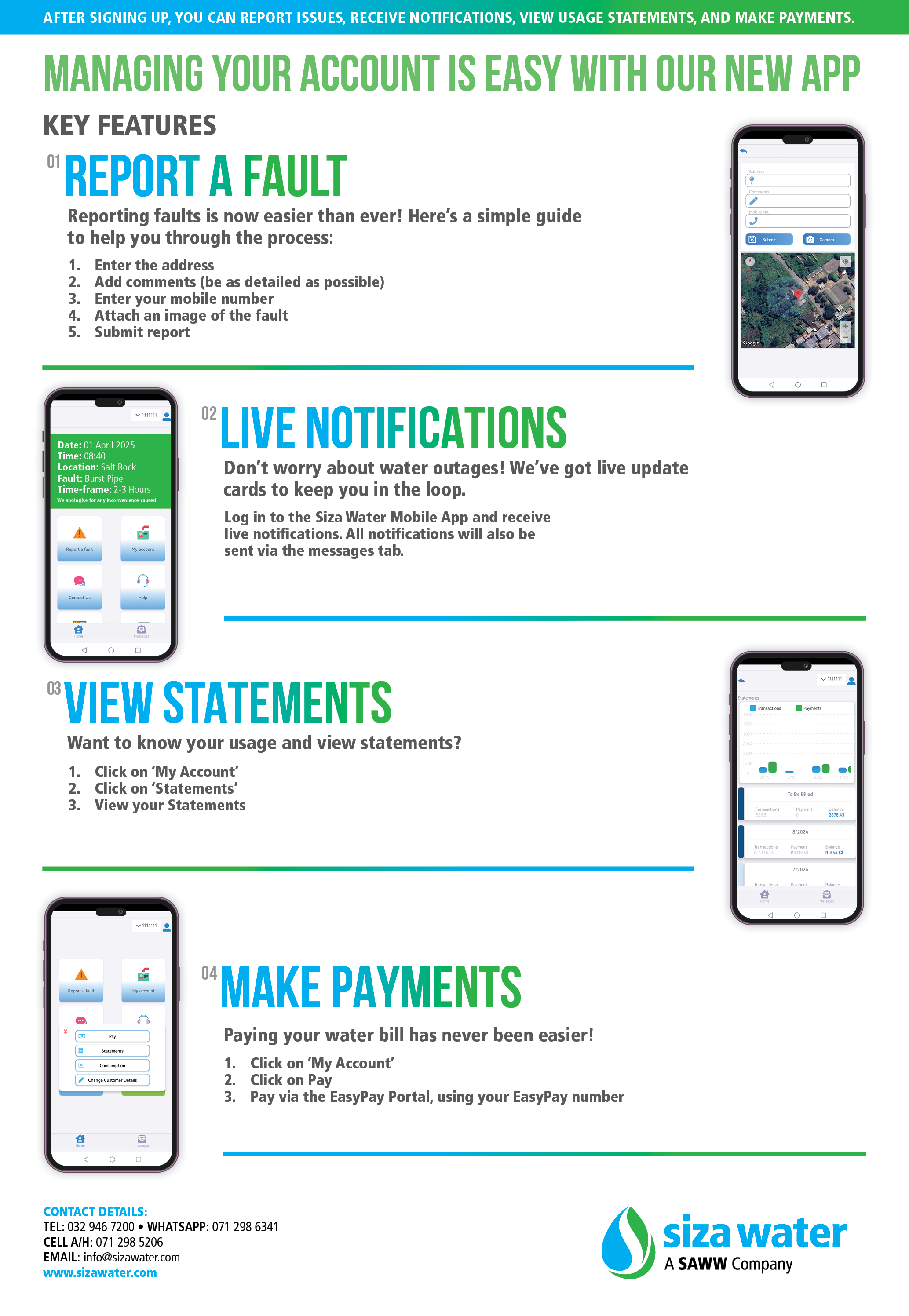 Mobile App — Siza Water