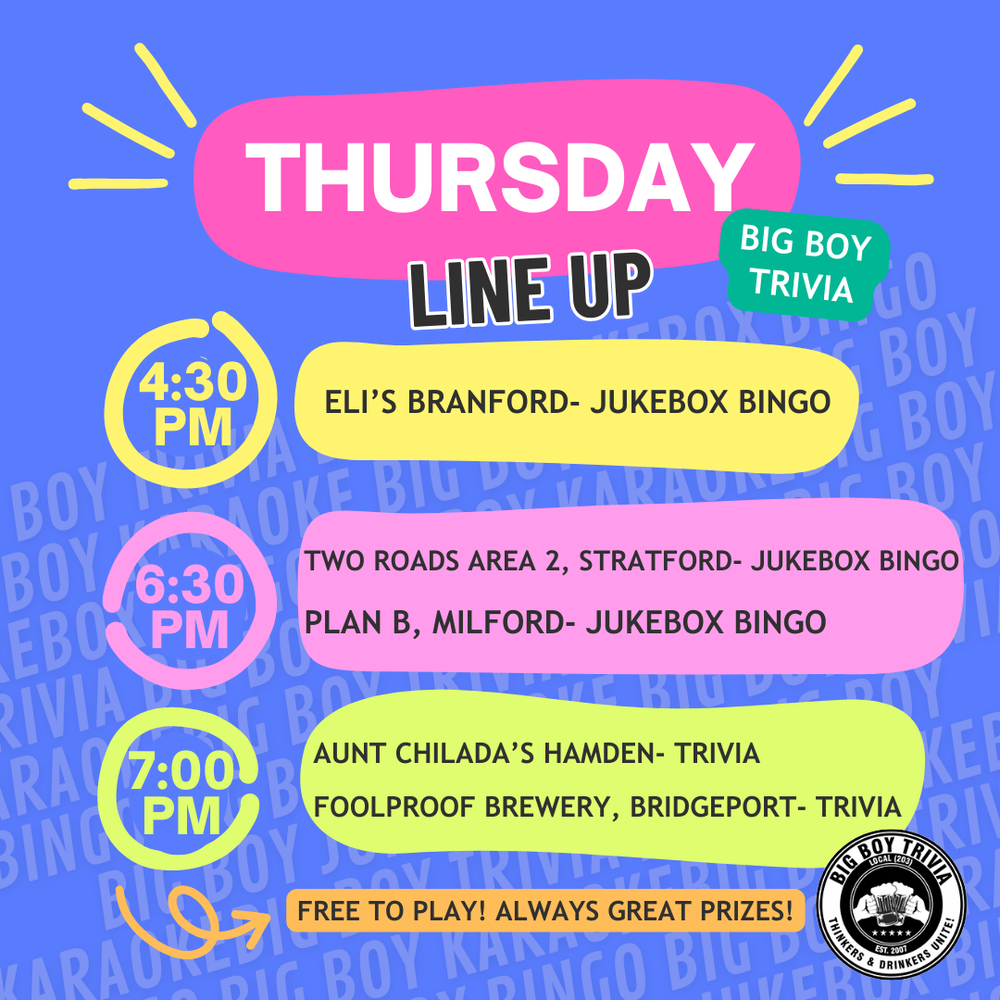 The Best Trivia Night Near Me in CT — Big Boy Trivia & Games