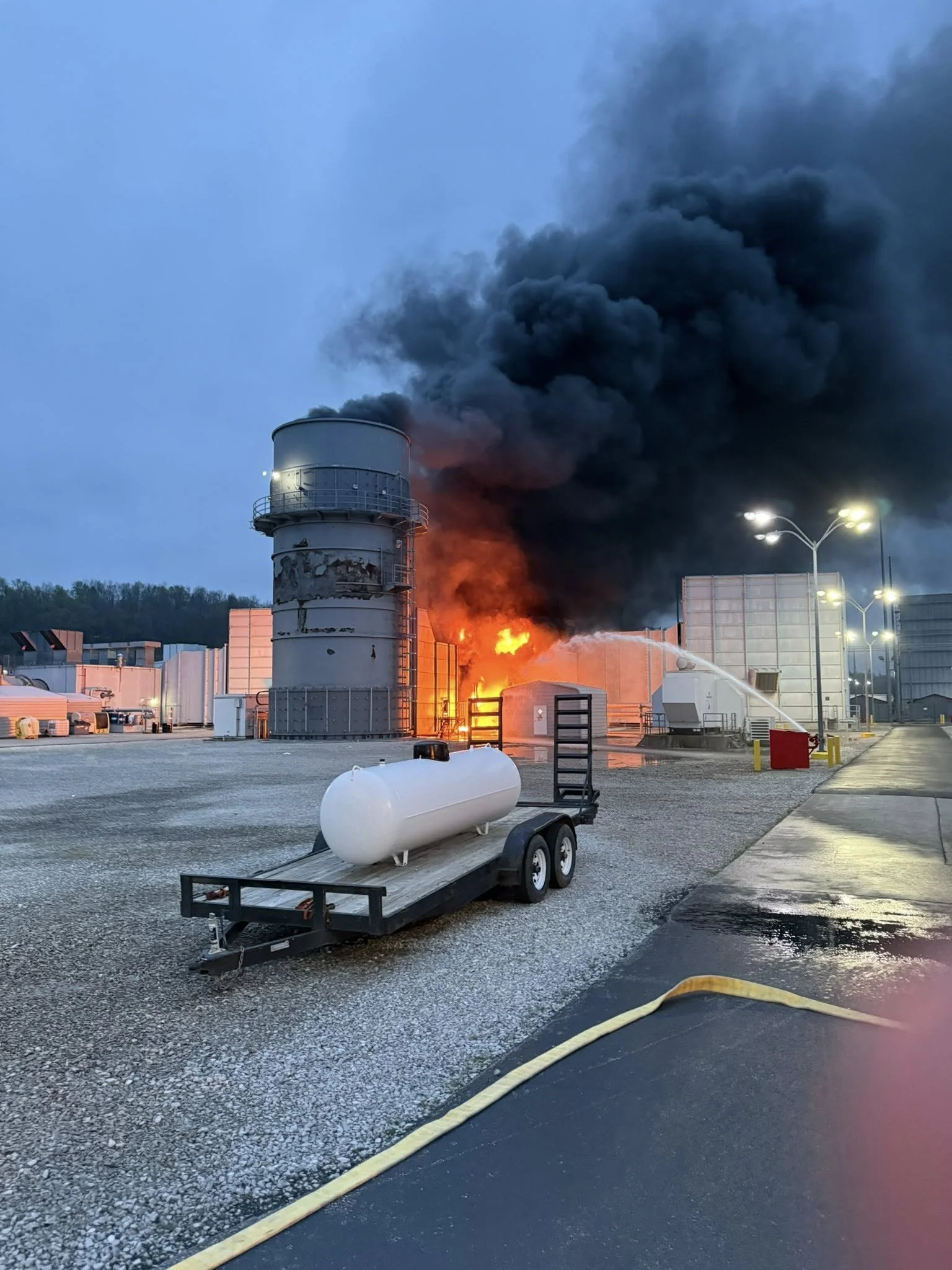 US 23 shut down due to fire at Riverside Generating Plant — The Big ...