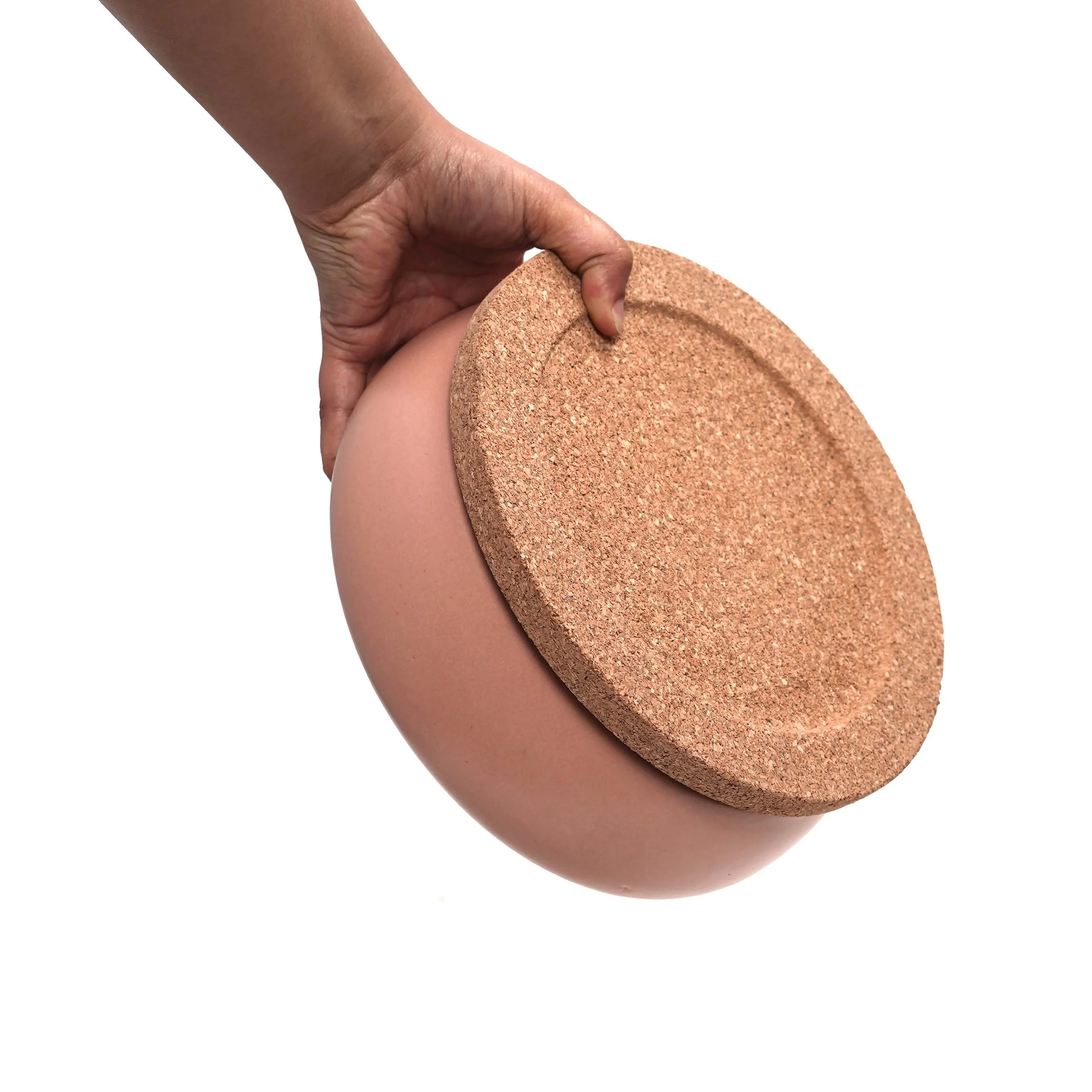 Stack Bowl 8" High with Lid- Peach — AKFD Studio