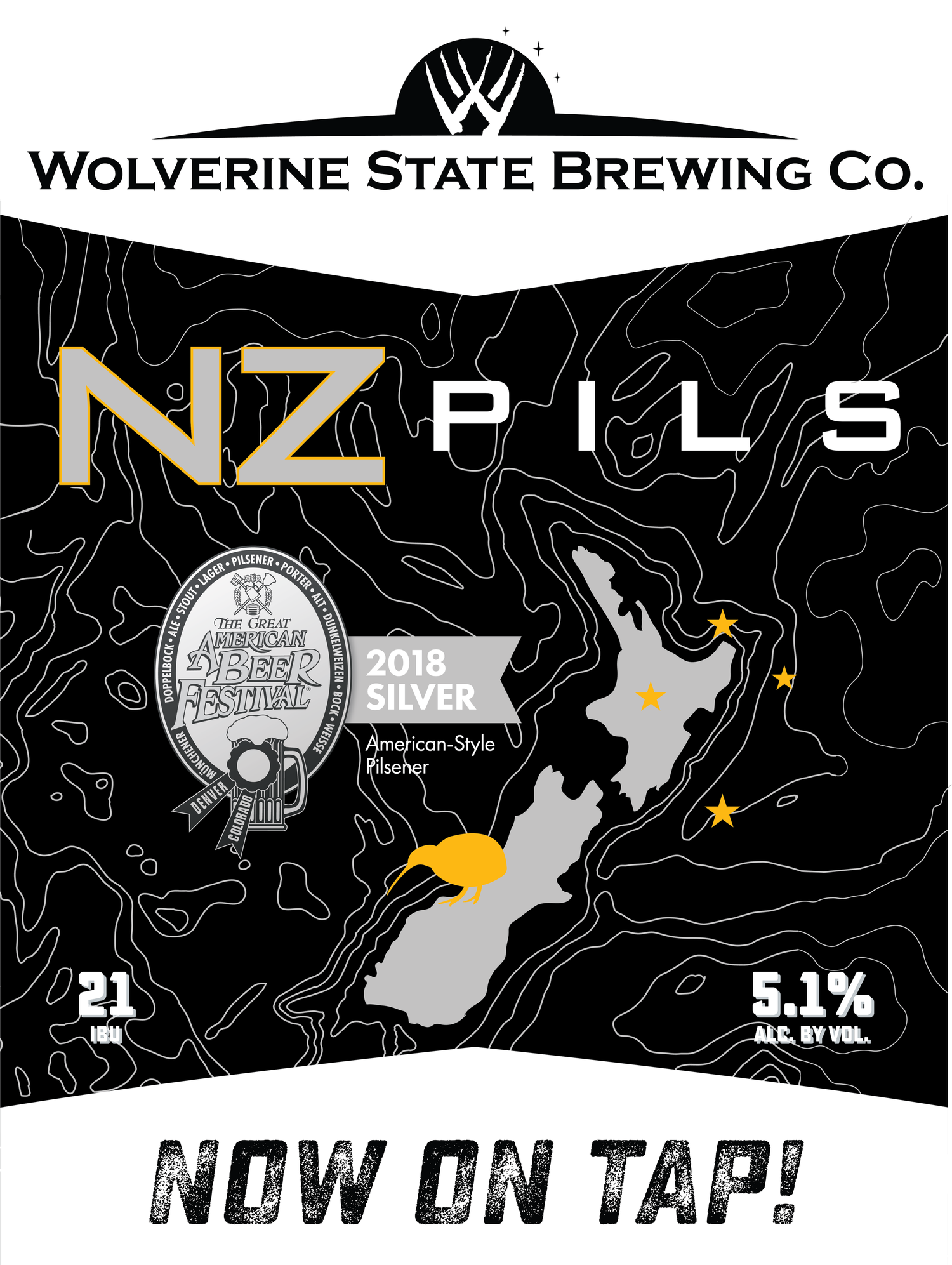 NZ Pils Poster — Wolverine State Brewing Company