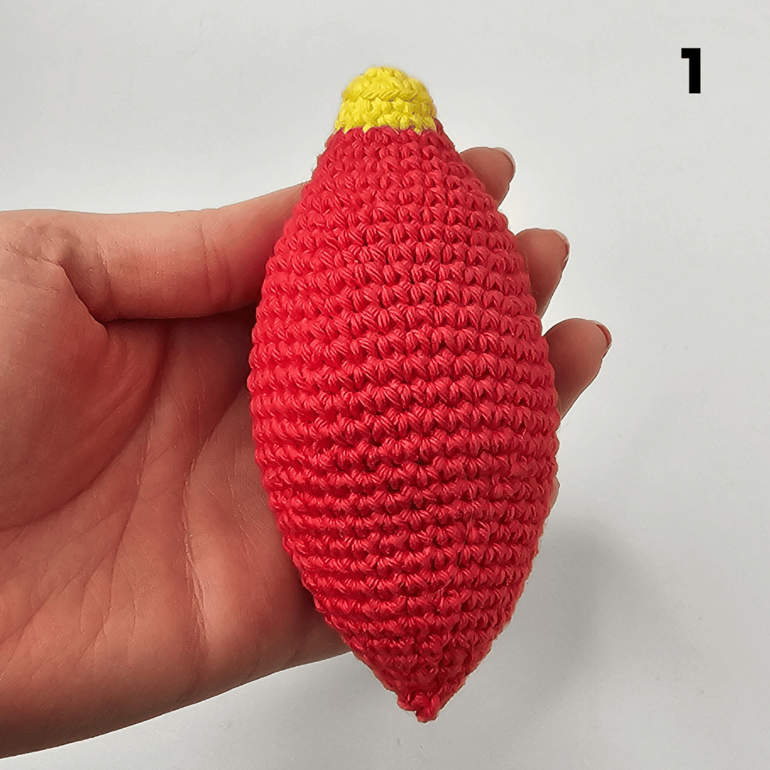 Free Bauble Crochet Pattern: Nut Shaped Christmas Ornament — Cilla Crochets