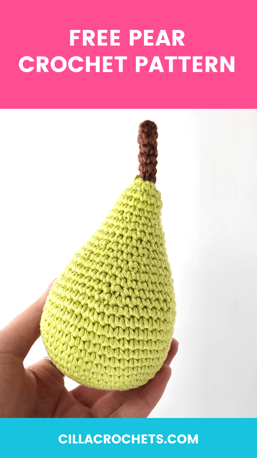 Free Pear Crochet Pattern — Cilla Crochets