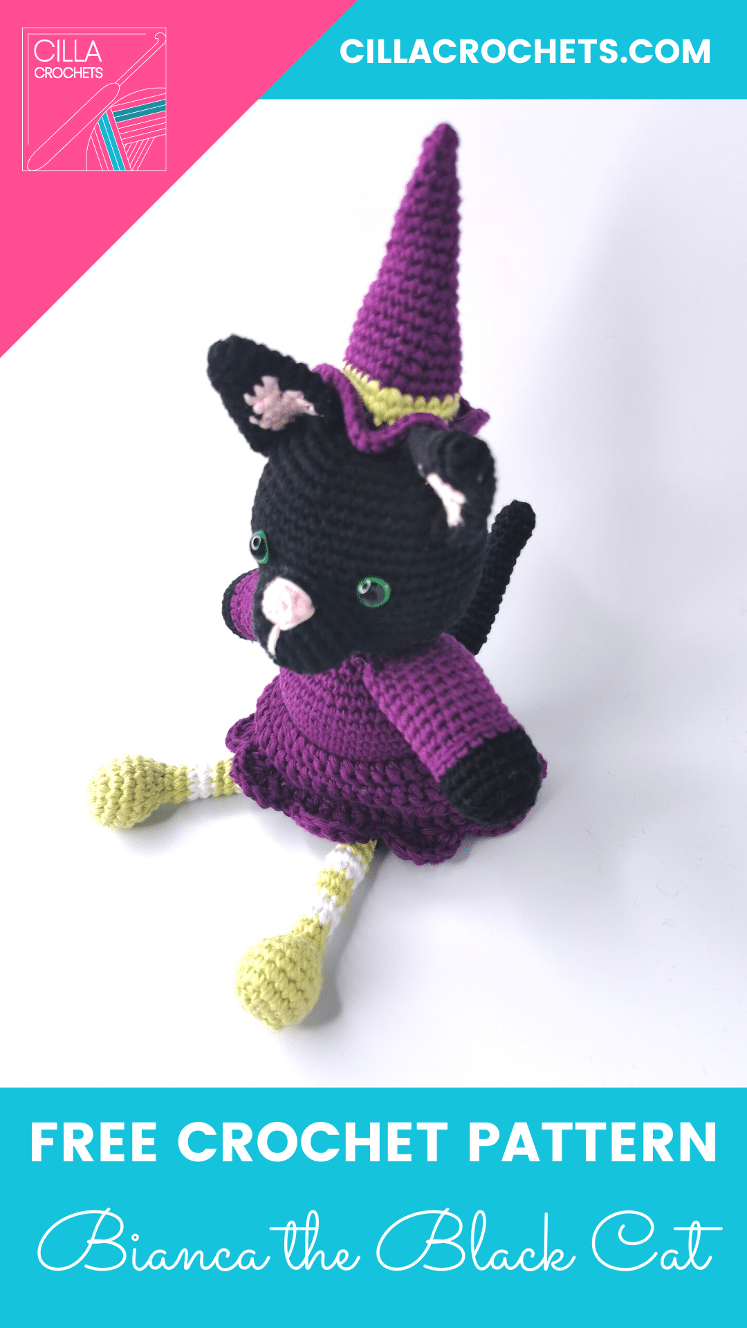 Free Black Cat Amigurumi Crochet Pattern — Cilla Crochets