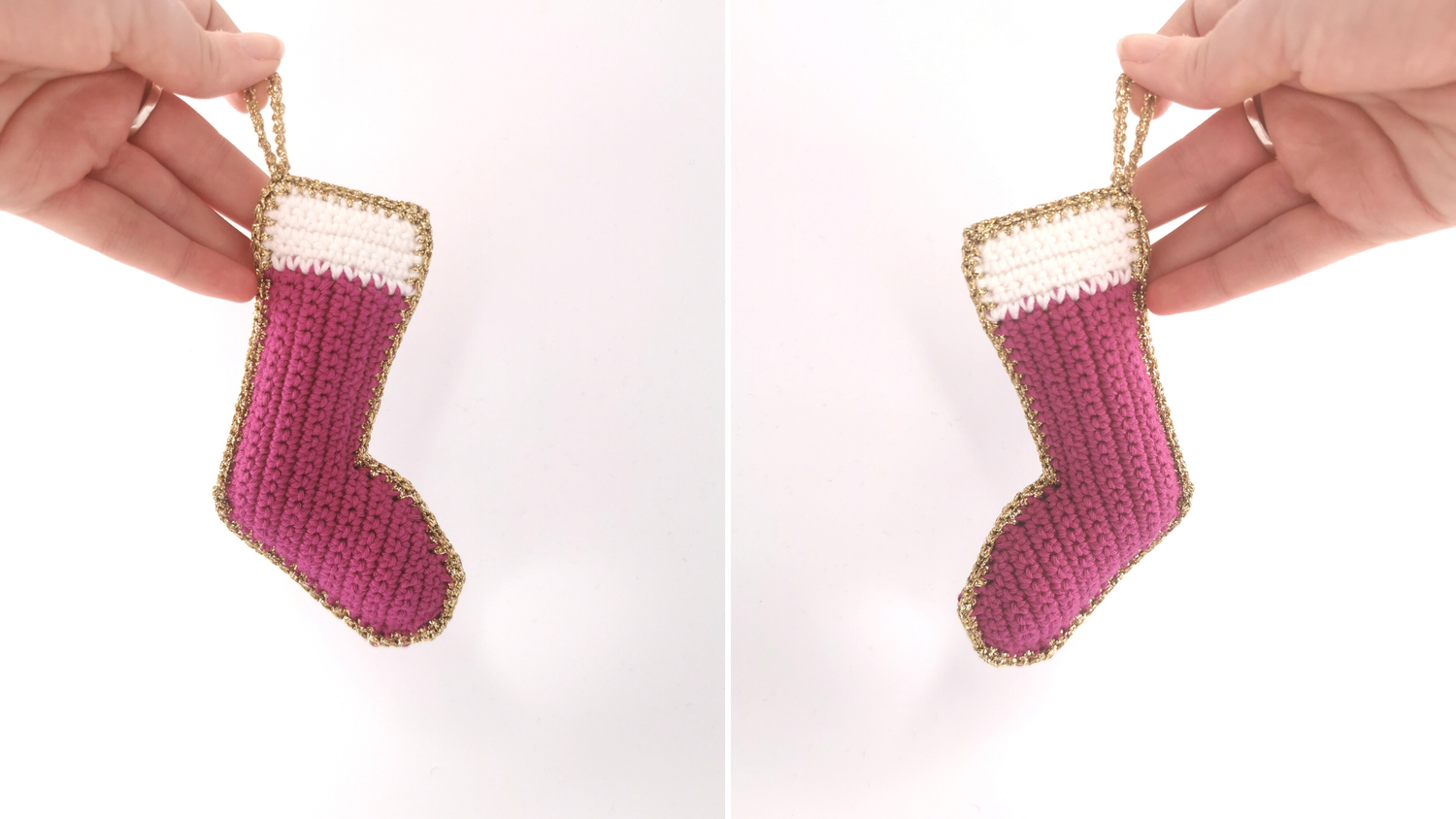 Mini Christmas Stocking Ornament Free Crochet Pattern — Cilla Crochets