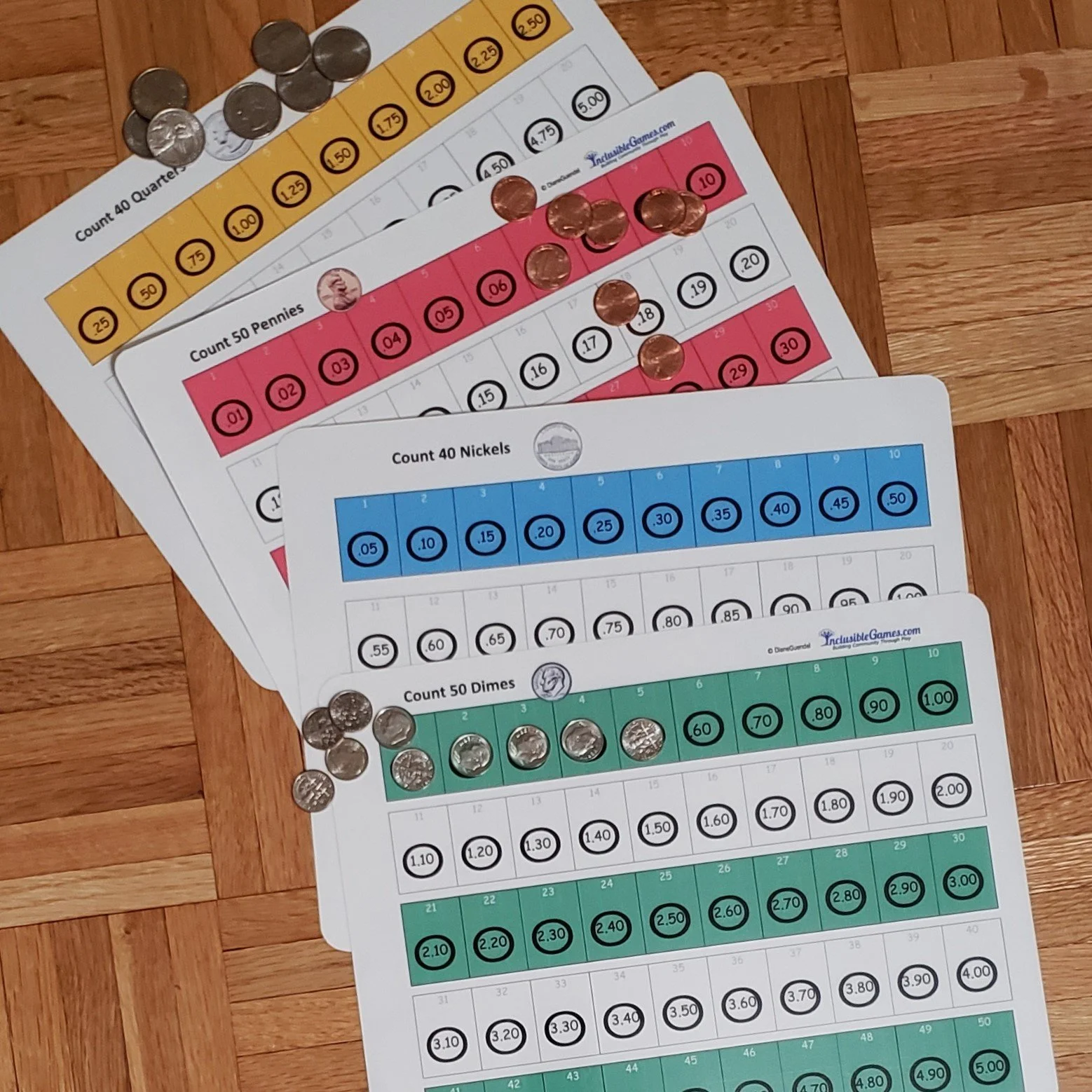 Coin Counting Templates Printable Download — Inclusible