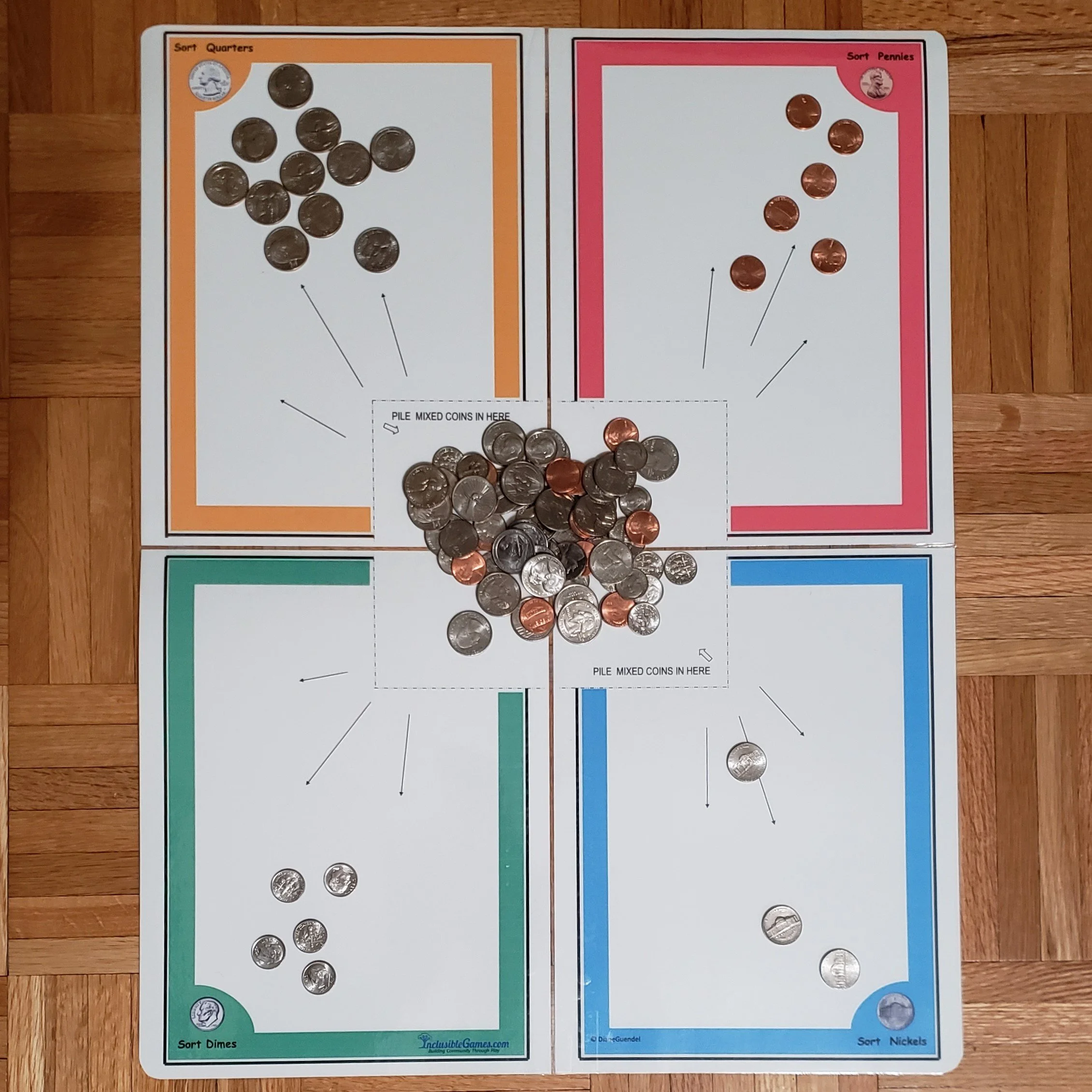 Coin Sorting & Counting Set Printable Download — Inclusible