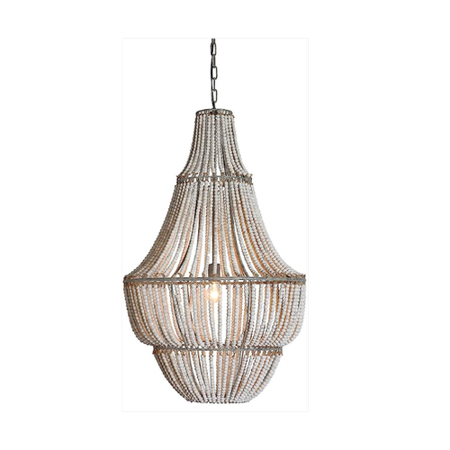 Brilliant Event Lighting — White Washed Metal Chandelier