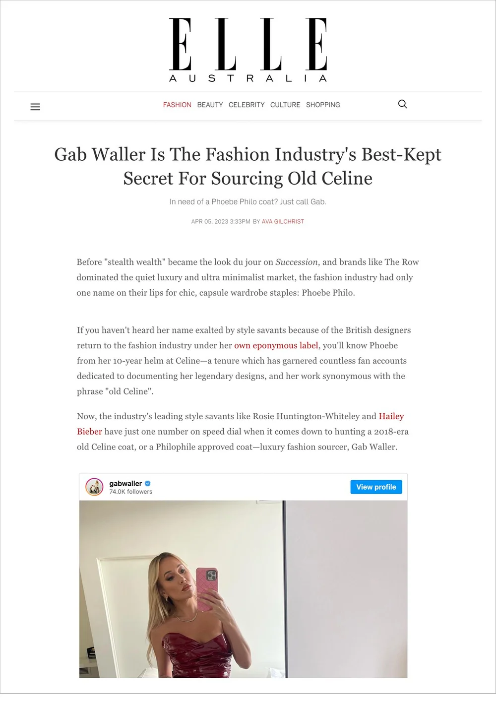 Press — Gab Waller