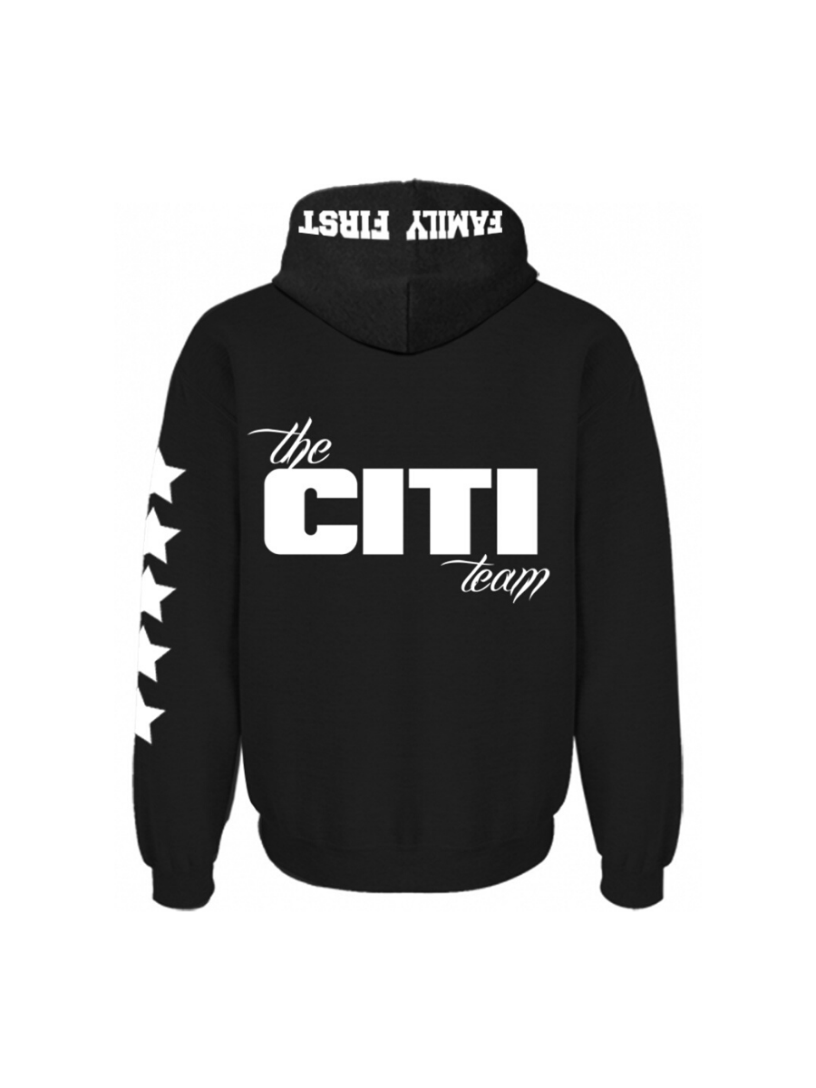 ZIP UP HOODIE - Black — THE CITI TEAM