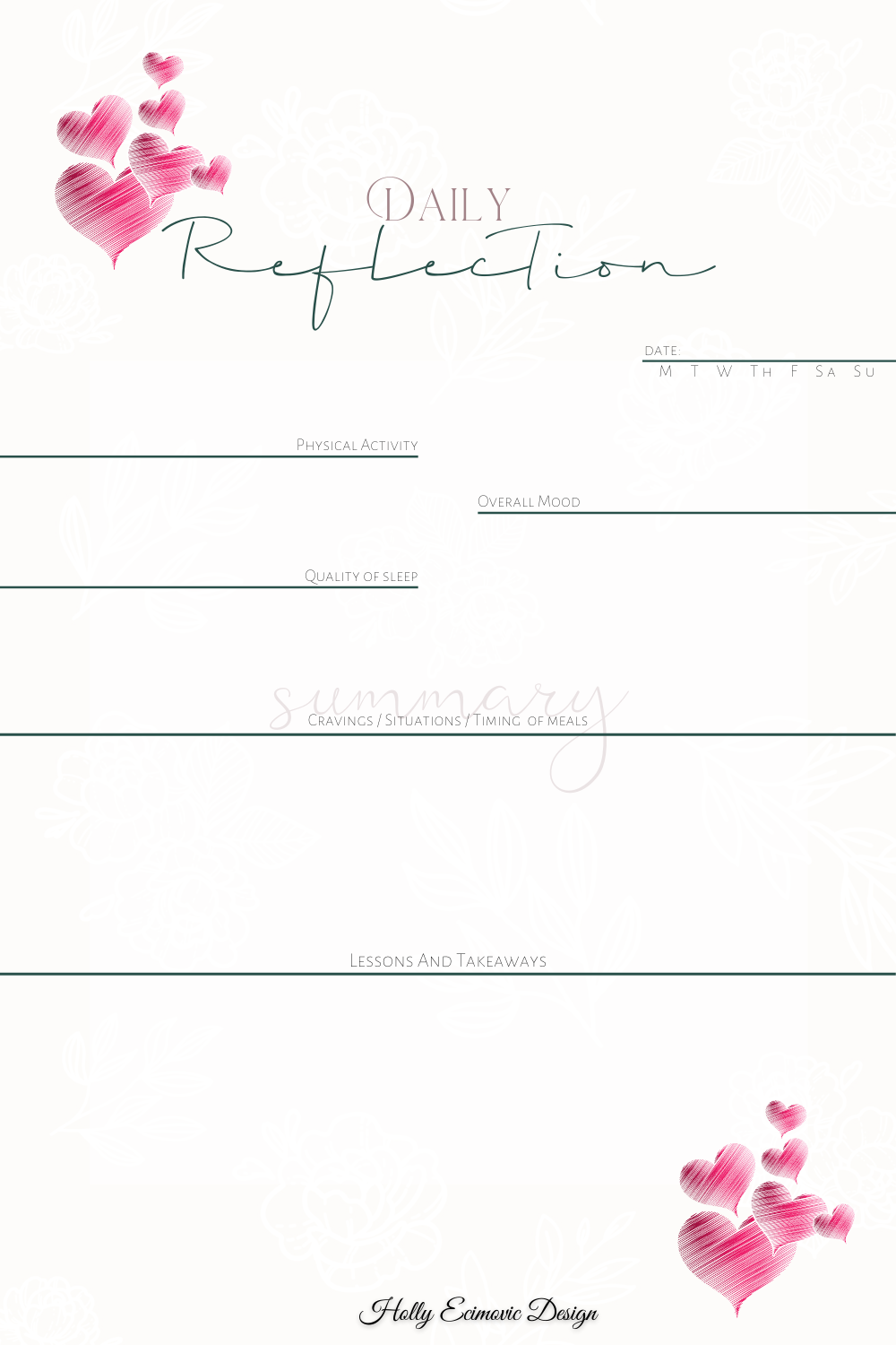 6 Valentine’s Day Printables for Meal Planning, Journaling — Holly ...