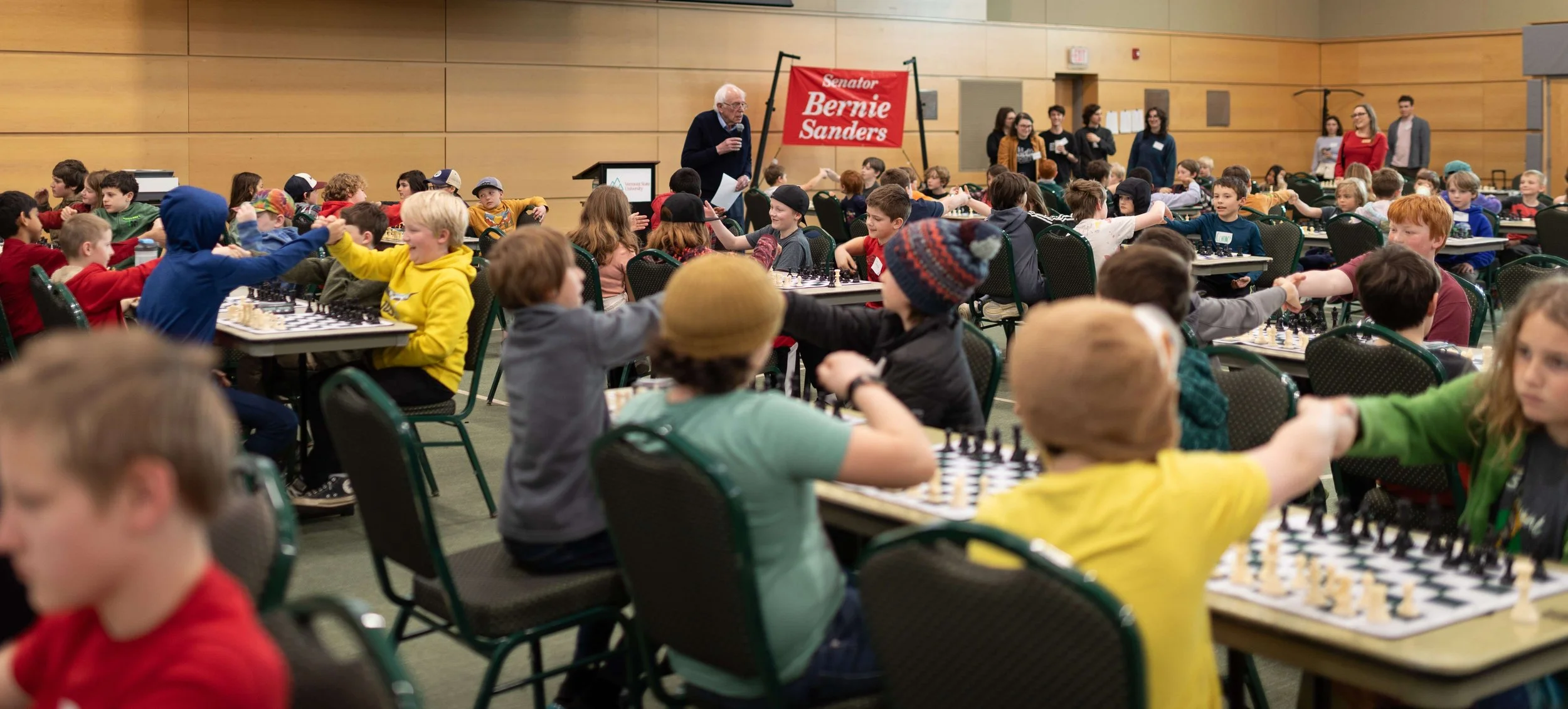 Working the weekend means chess with 130 kids for Sen. Sanders ...