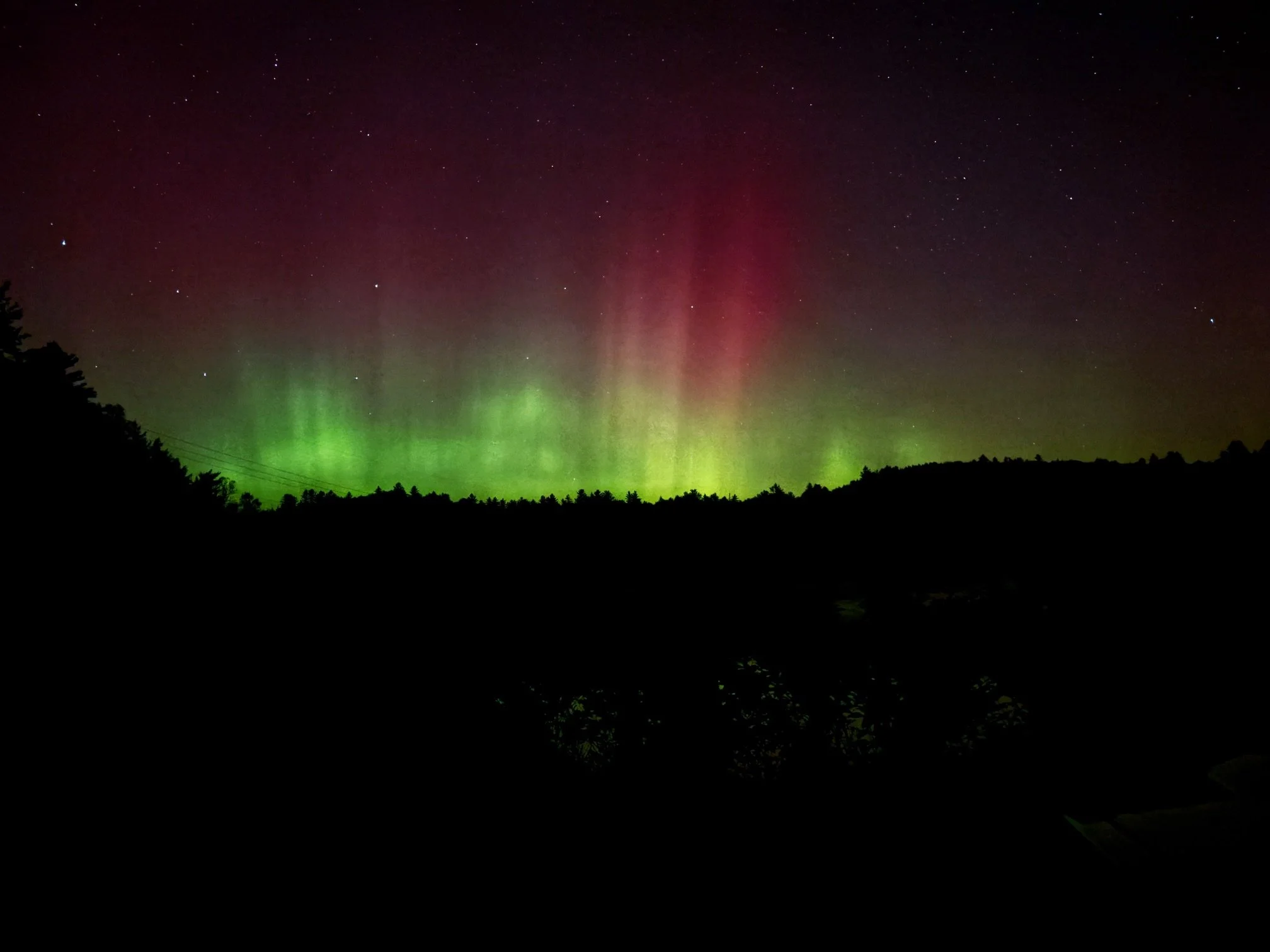 Northern Lights above Waterbury — Waterbury Roundabout