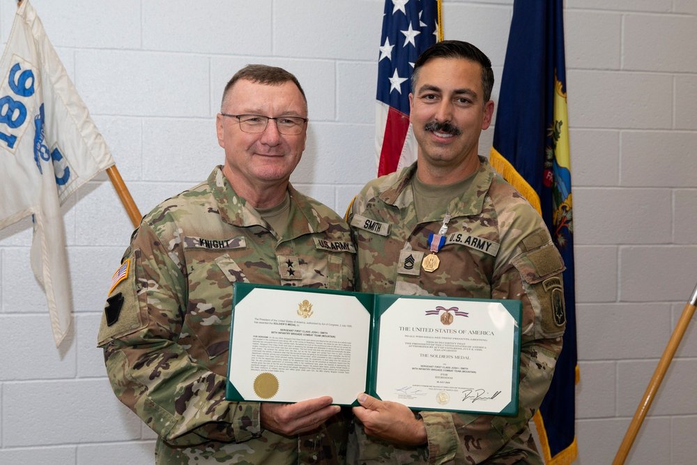 Guard member recognized for heroism at 2024 I-89 fiery crash ...